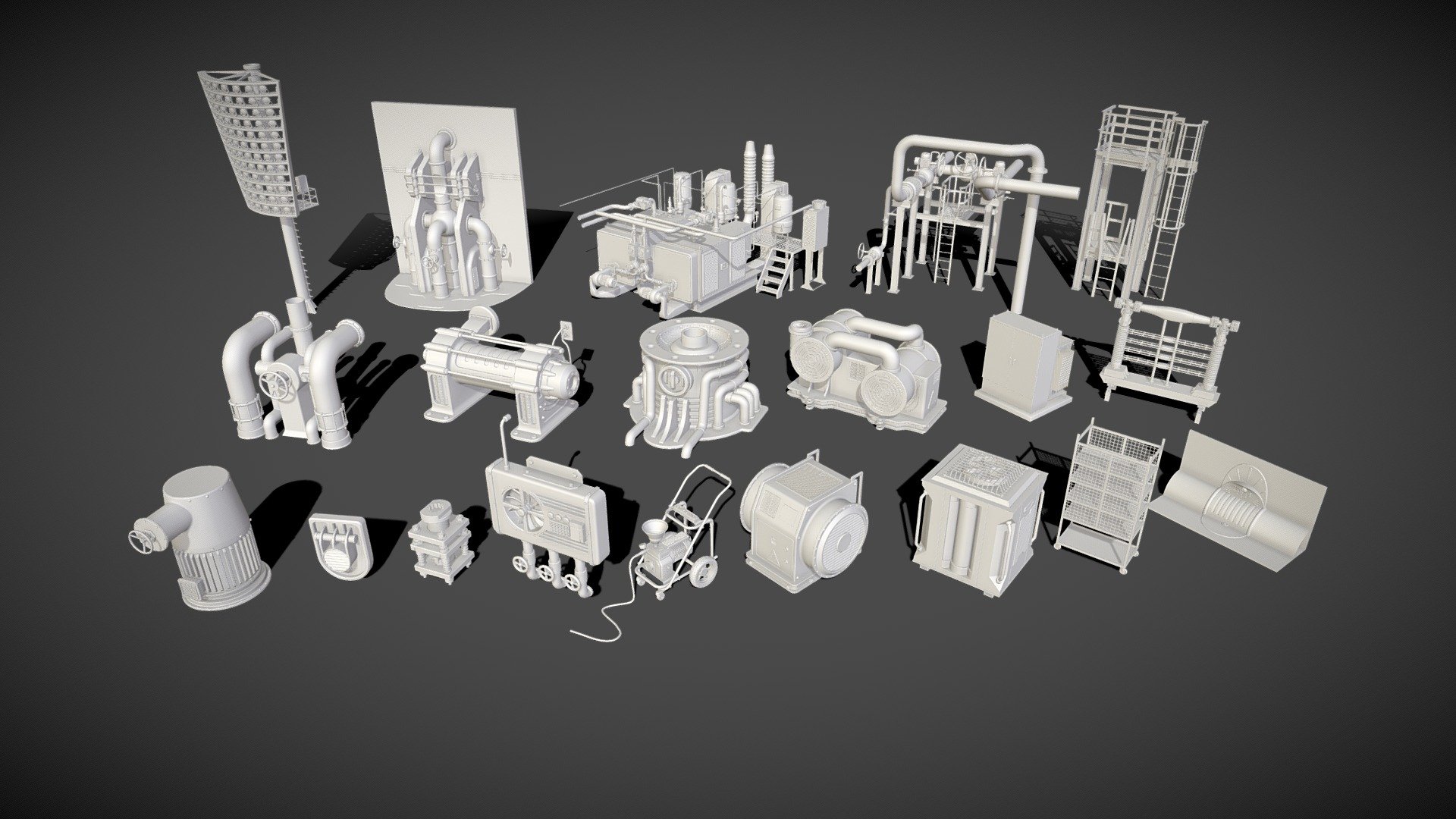 Factory Units 5 - 20 pieces - 3D model by 3d.armzep [0e0d54a] - Sketchfab