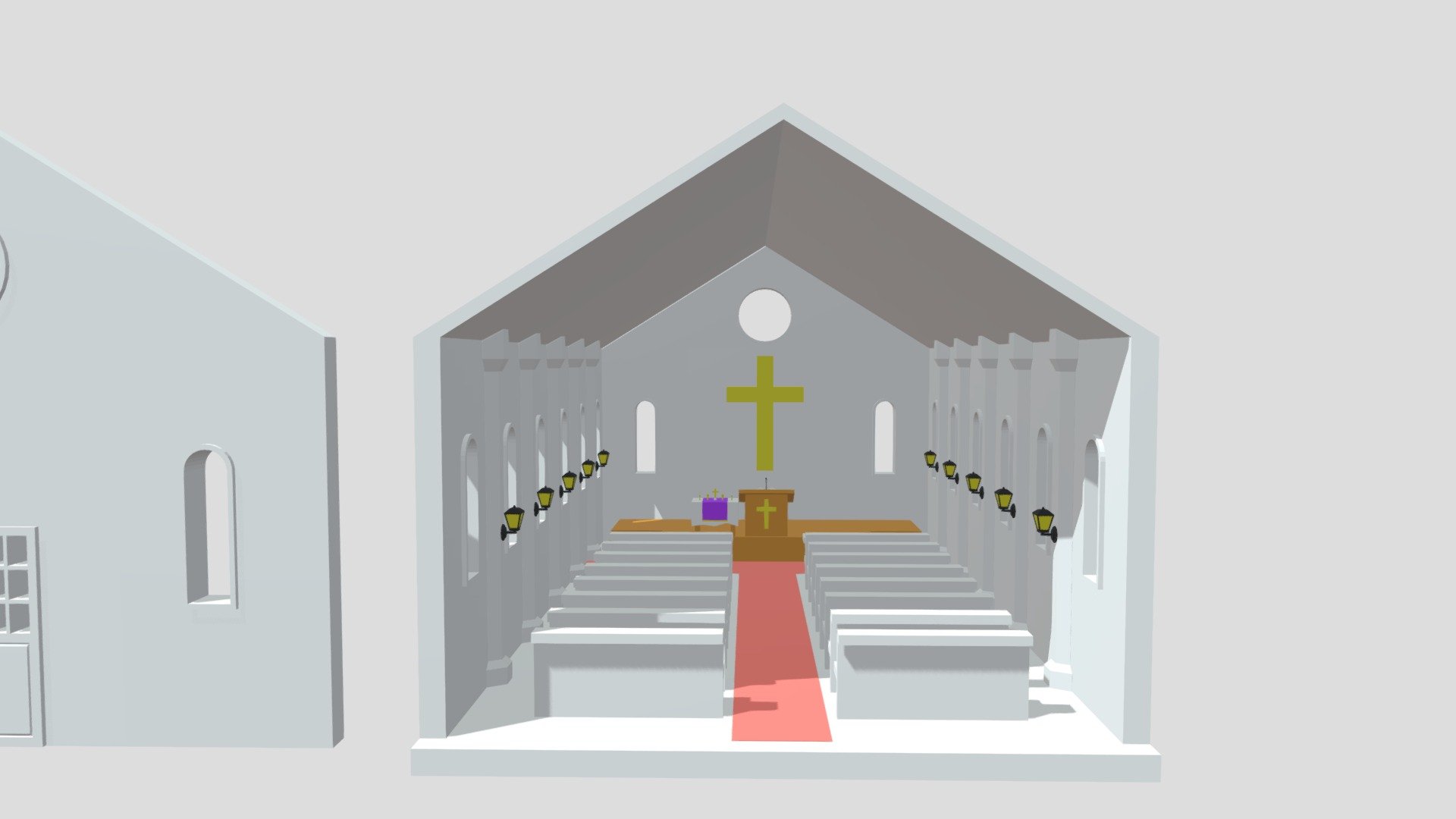 Cartoon Church Interior - Buy Royalty Free 3D model by Philip Storm ...