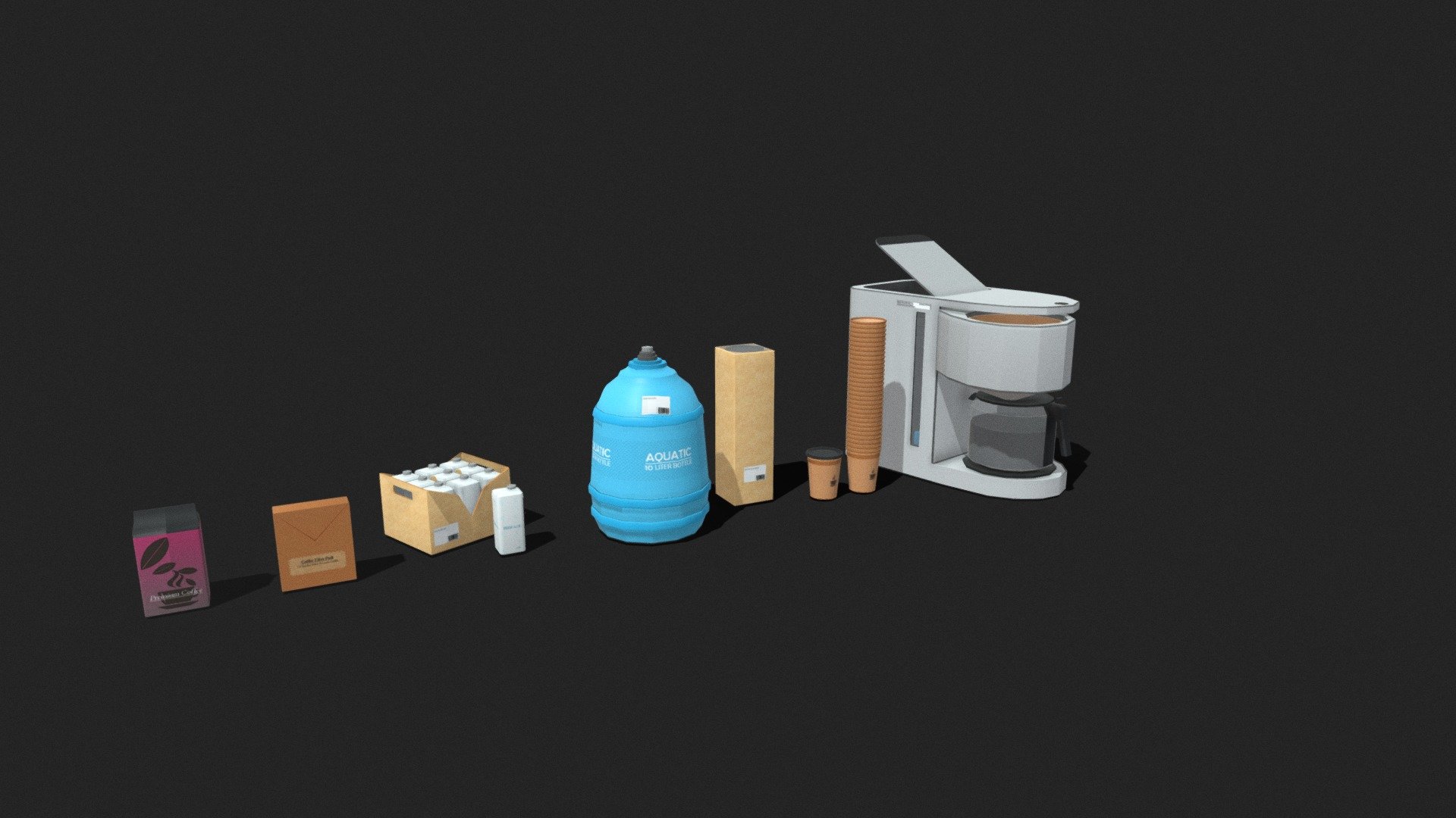Coffee - Set 01 - 3D model by Bero (@DogZone) [0e11700] - Sketchfab