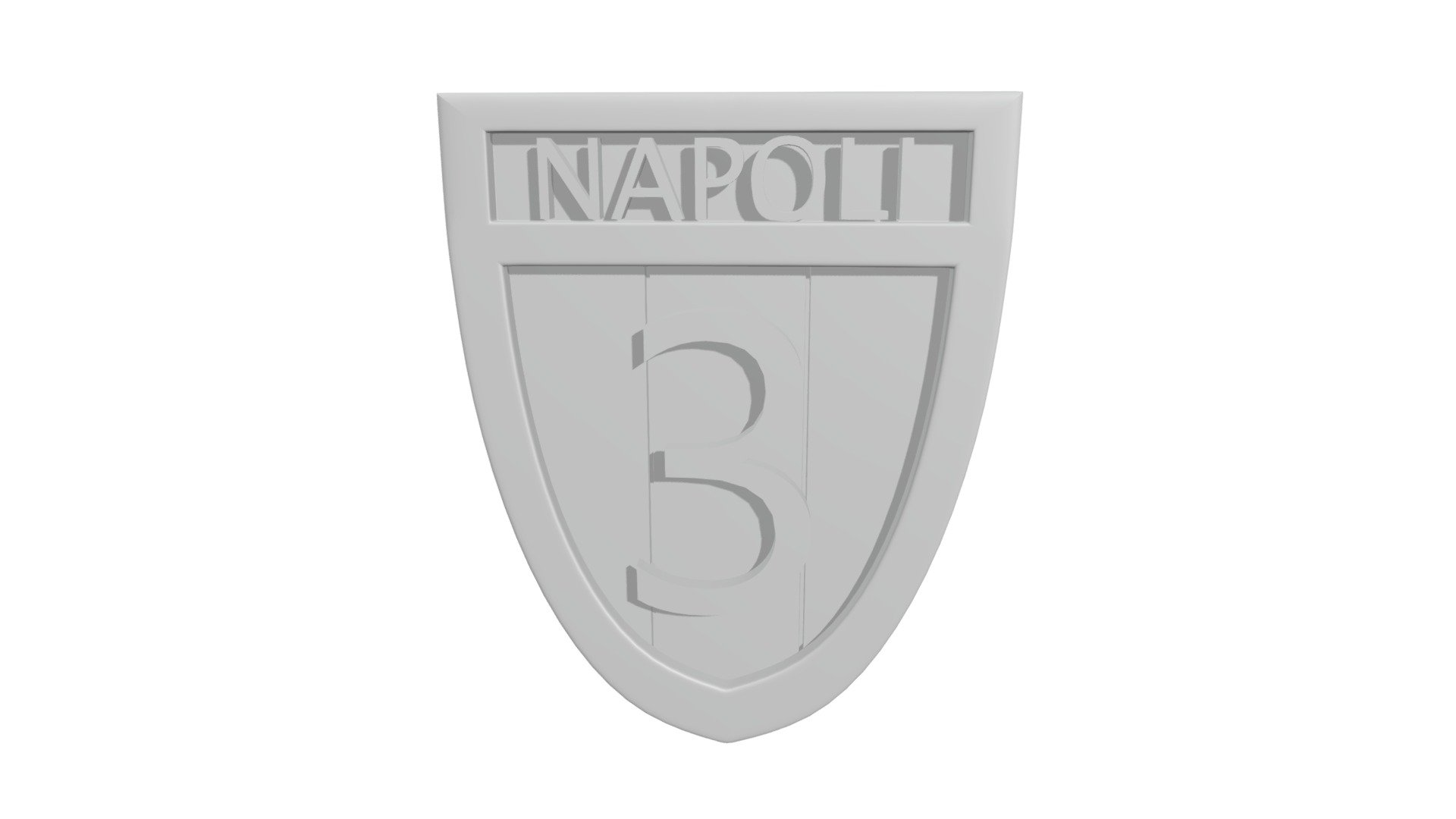“Scudetto Napoli-Championship-Badge-Shield” - Buy Royalty Free 3D model ...