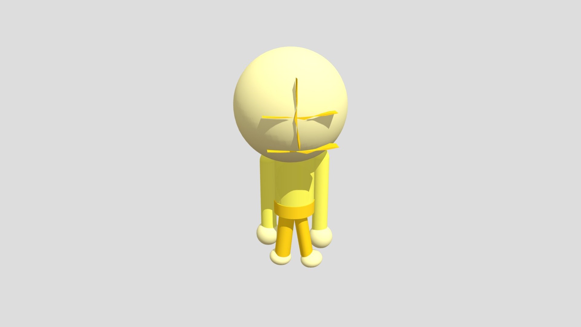 Yellow Stickman Casual 1 - 3D model by lauratorradosanchez [0e1391f ...