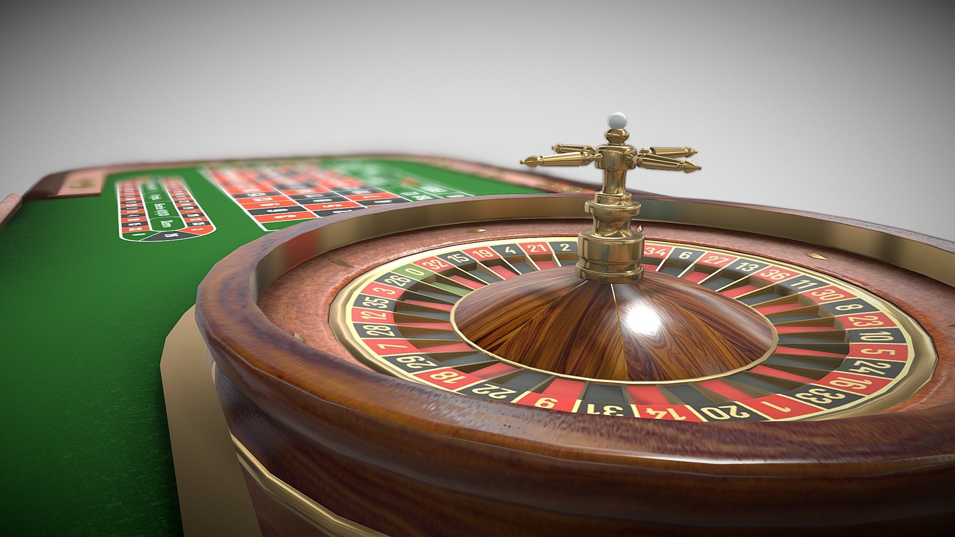 Casino Roulette Low-poly 3D model PBR Textures - 3D model by s ...