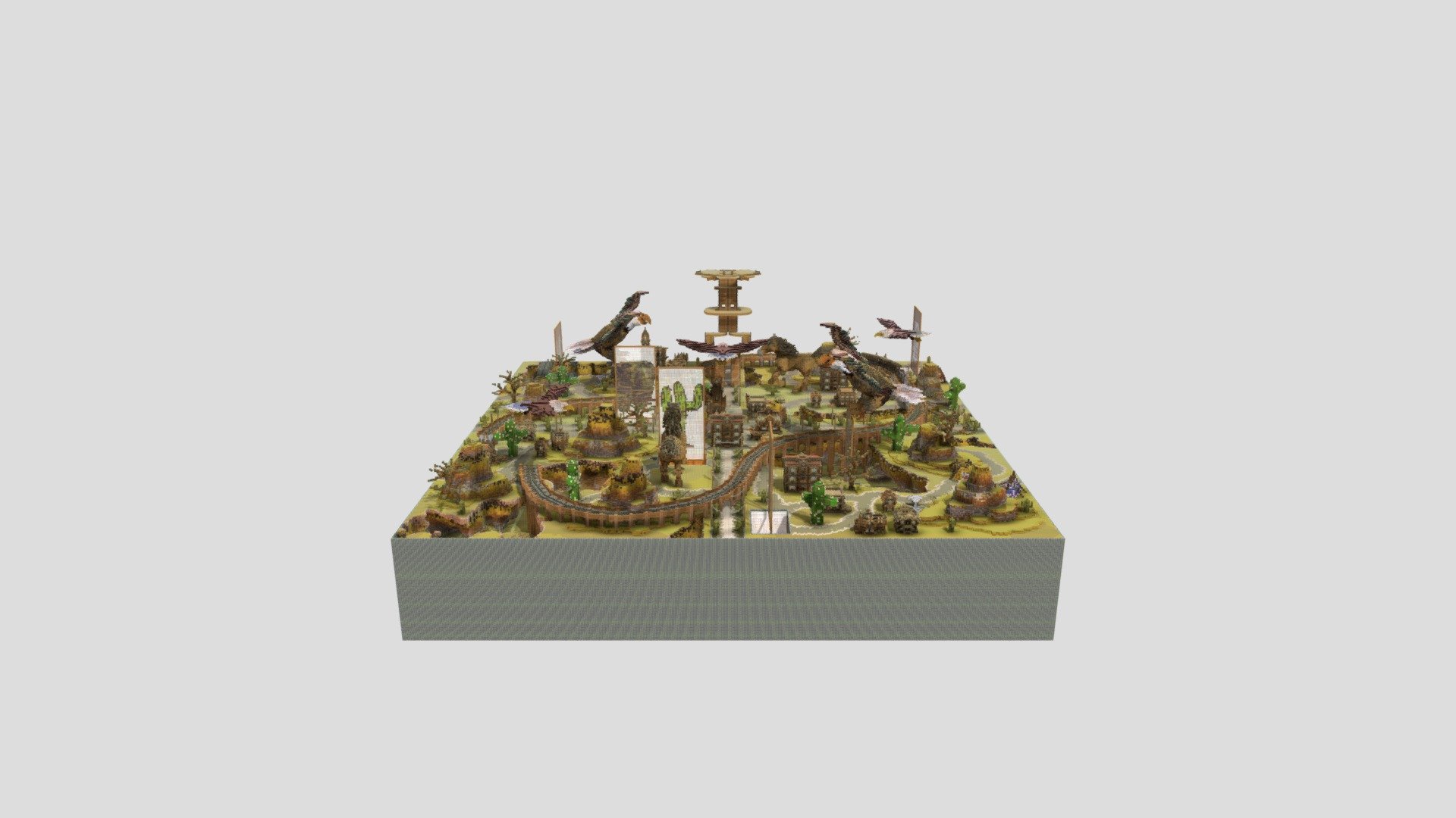 KitMap Spawn + Warzone - WESTERN Theme - 3D model by AstrumProjects [0e17996] - Sketchfab