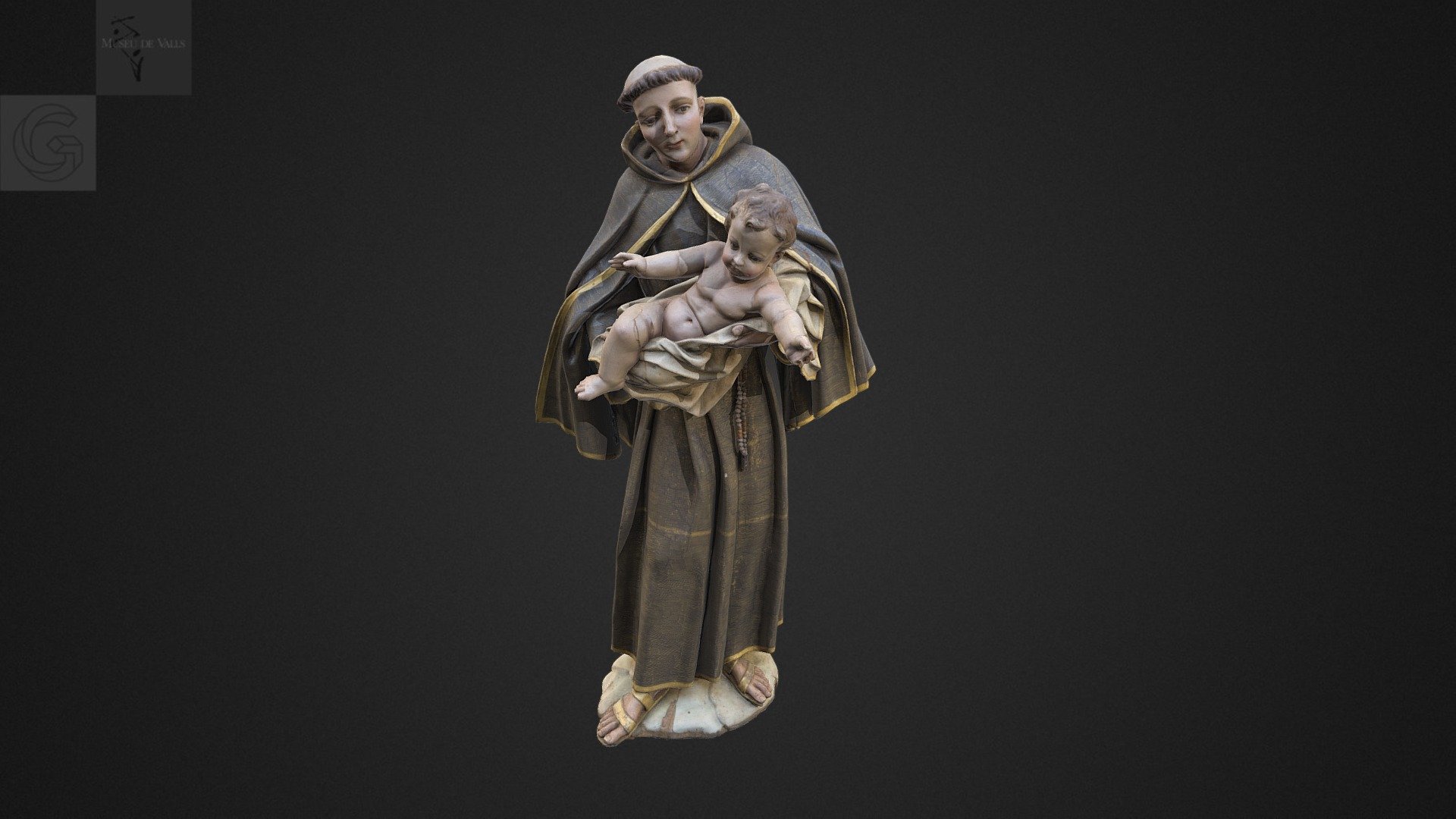 Sant Antoni de Pàdua, Museu de Valls - Download Free 3D model by ...