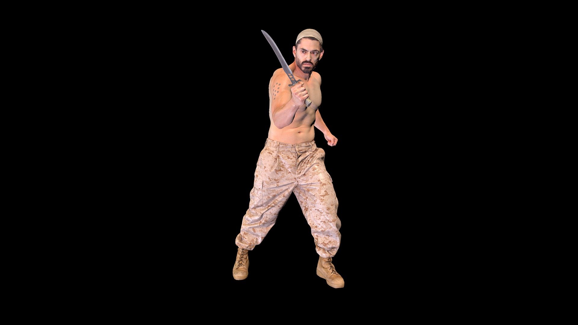 Male Scan - Victor Knife Pose 225 - Buy Royalty Free 3D model by human ...