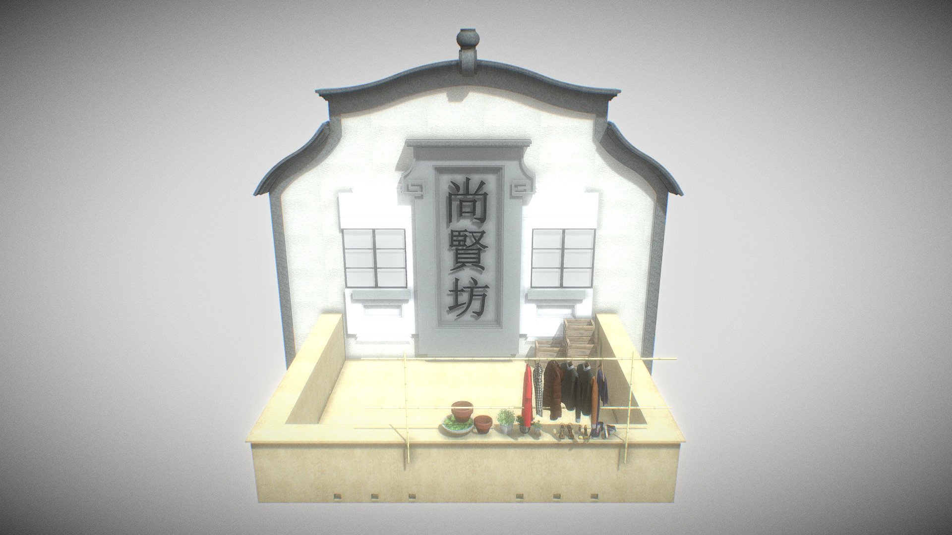 Shikumen, Shanghai - Buy Royalty Free 3D model by okotaru (@loaferspore ...