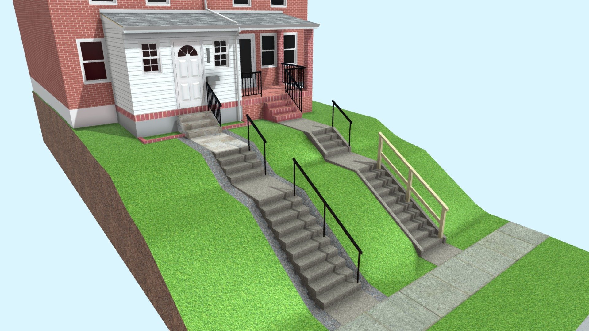 7007 Eastbrook stair and steps - Download Free 3D model by G&L ...
