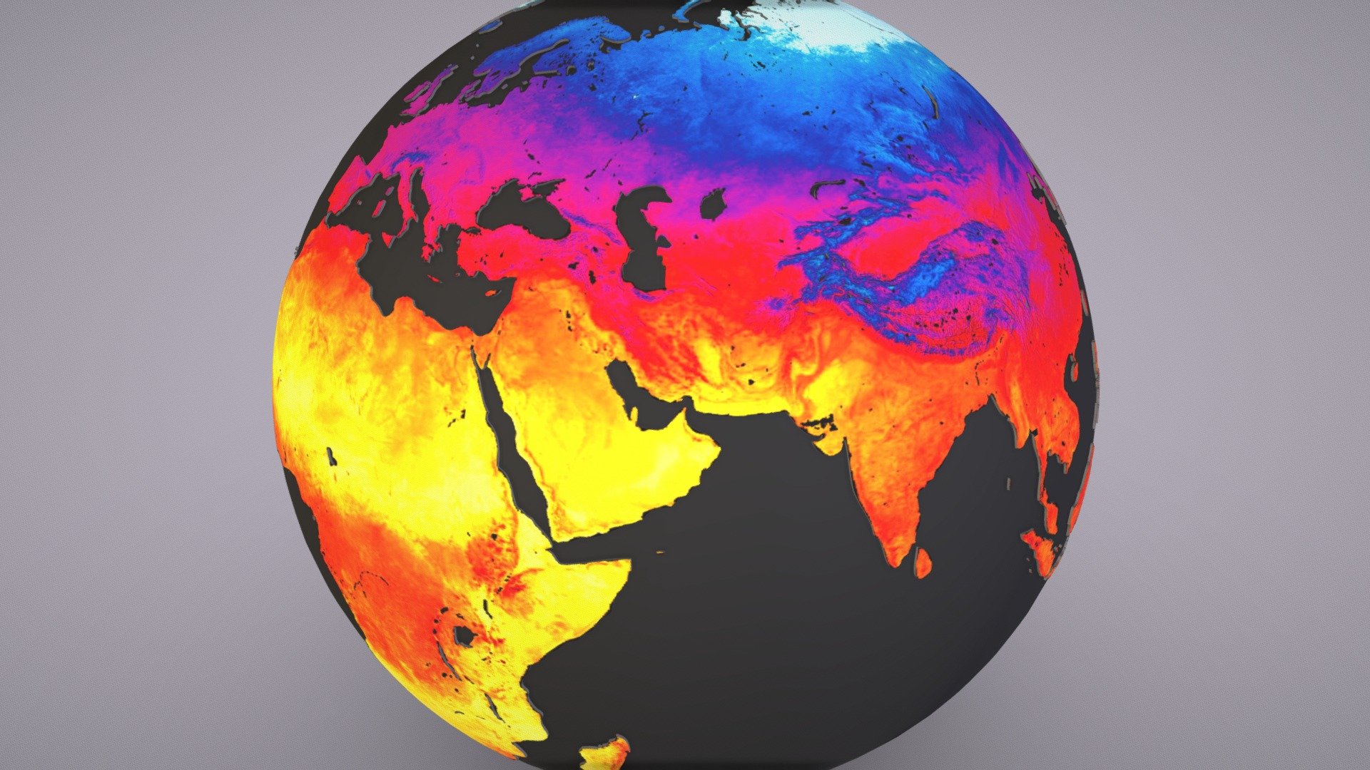 Visualising land surface temperature - 3D model by famousandfaded ...