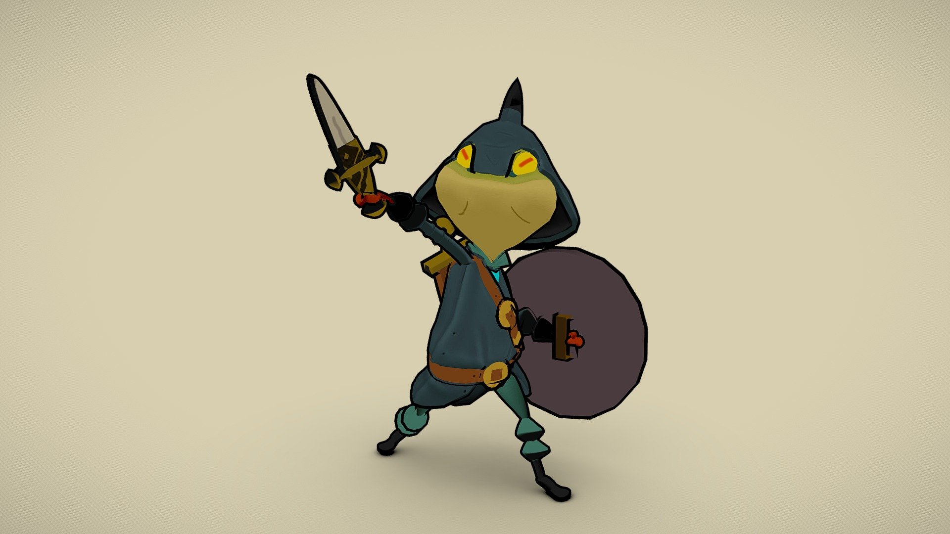 DAE - Frog Fighter - 3D model by Emma Bosque-Neron (@emmabn) [0e27458 ...