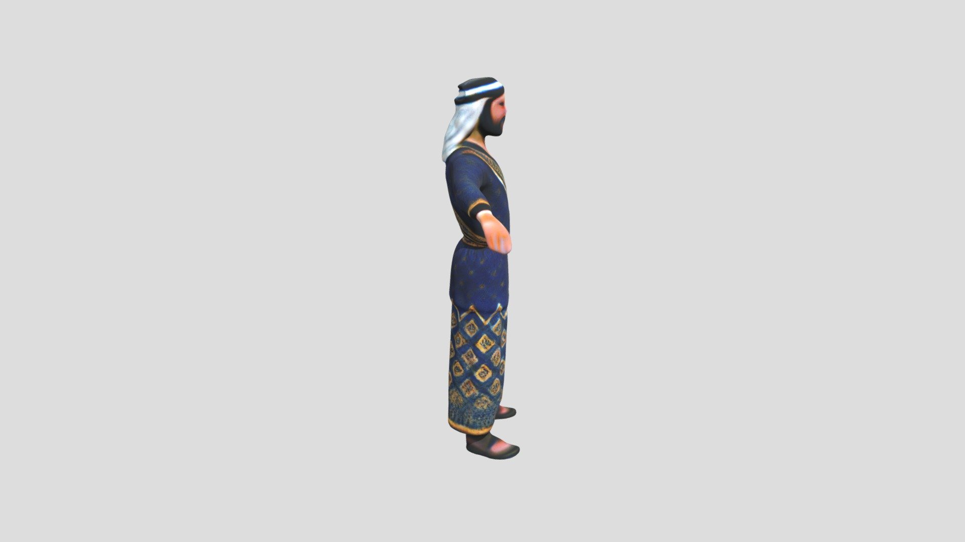 12th Century Arabian Man, T Pose, Photorealistic - 3D model by ...