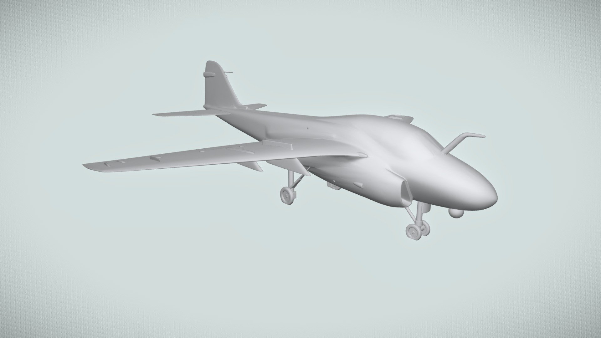 A6 Intruder military jet 3d print model - Buy Royalty Free 3D model by ...