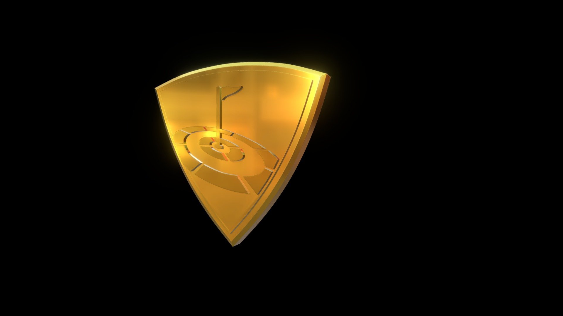 Topgolf Shield (Gold) - 3D model by sdsharp [0e28e5e] - Sketchfab