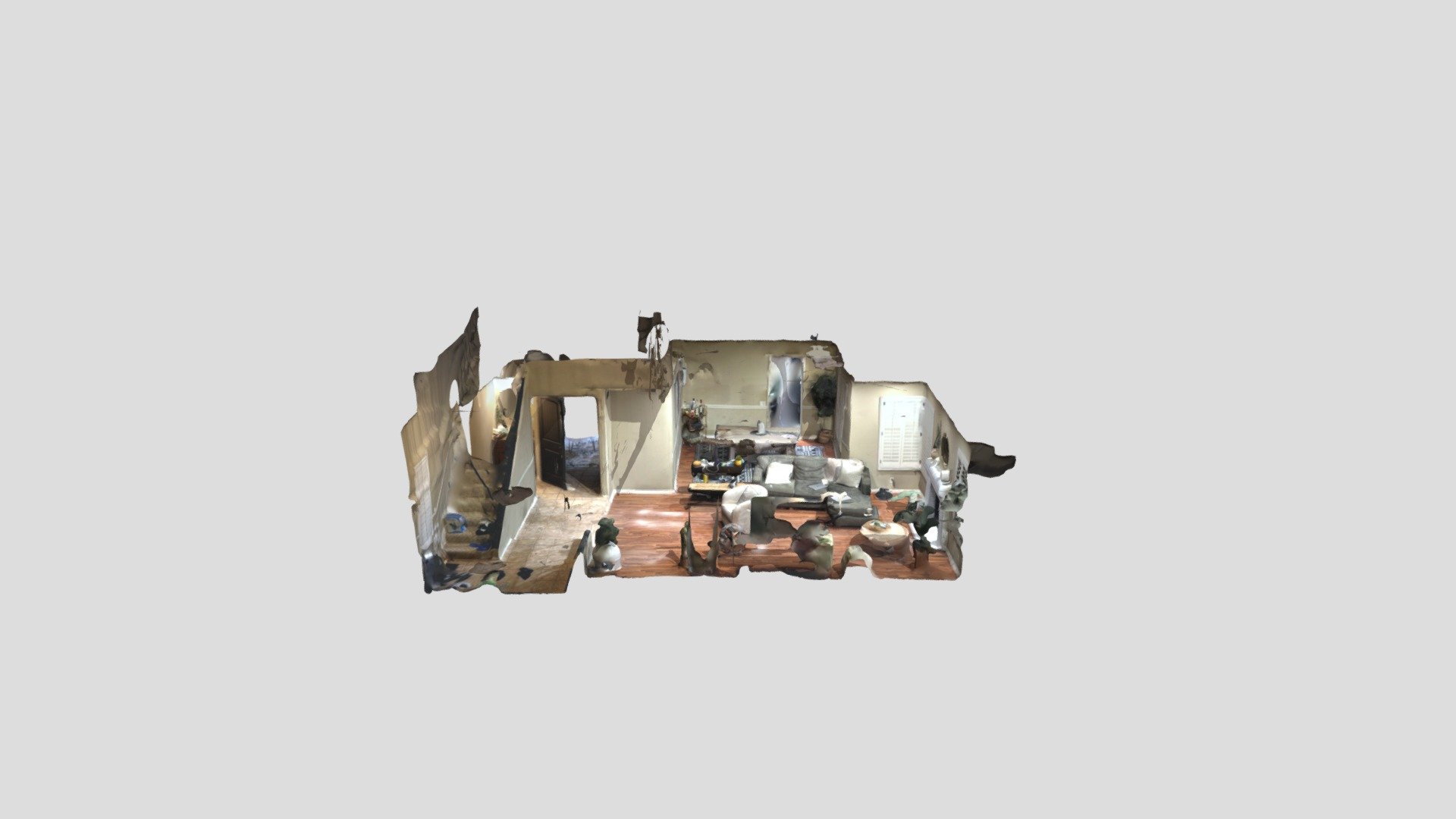 Entryway-LivingRoom-PowderRoom - 3D model by brandonk1 [0e2bc27 ...