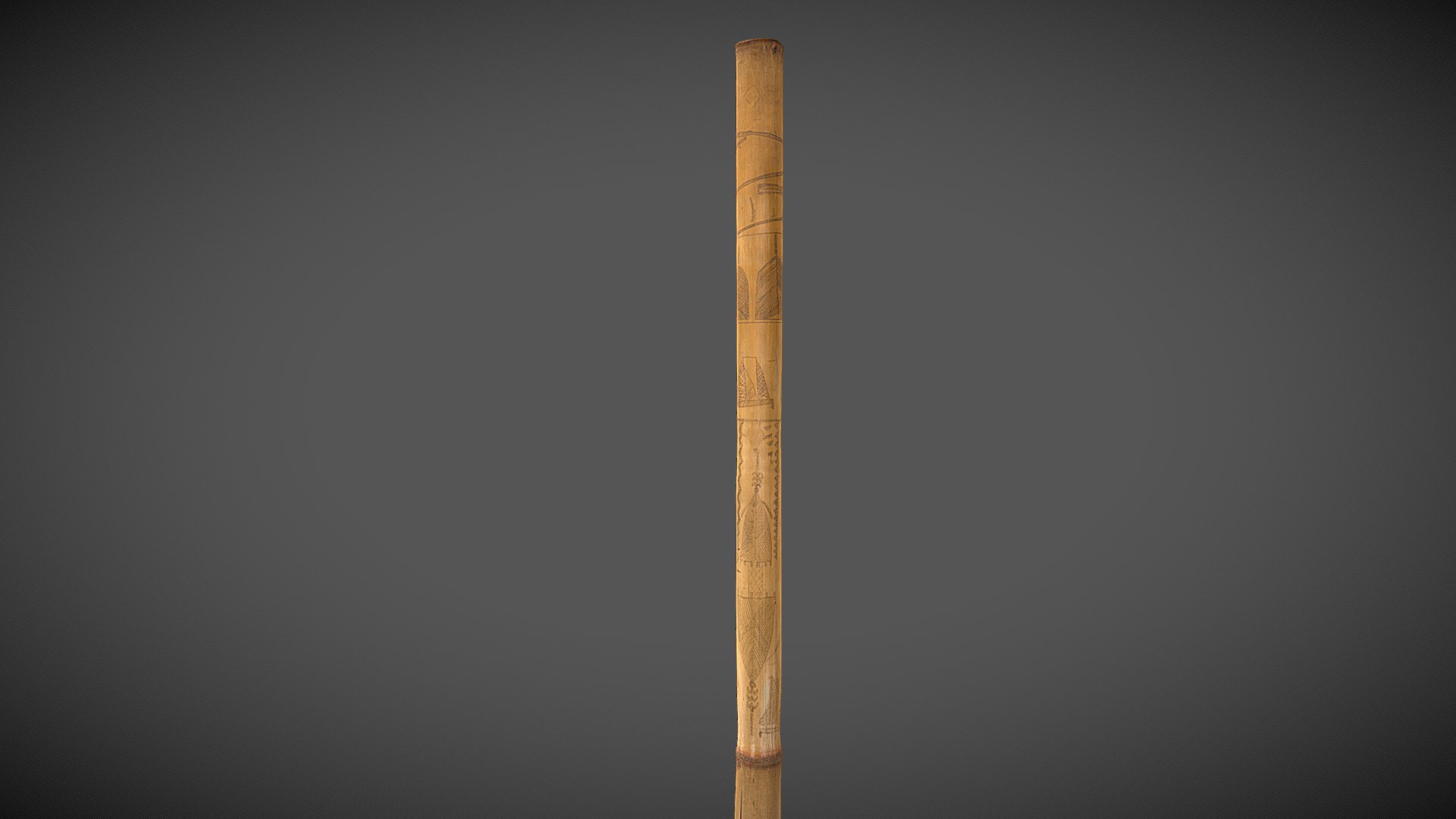 Bambou gravé kanak H.3005 - Download Free 3D model by Alienor.org, Conseil des musées (@alienor ...