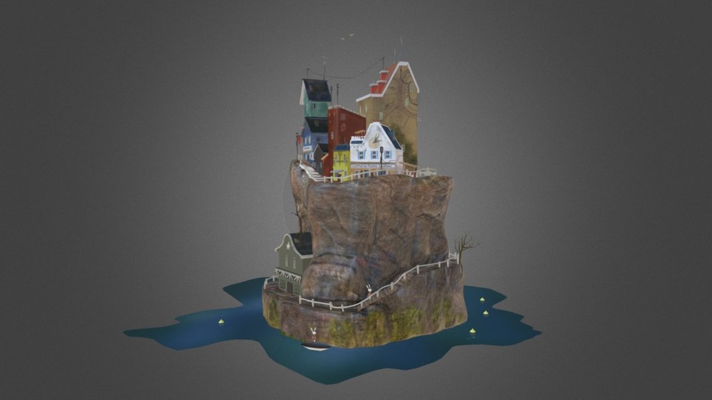 Petite île Isometric - 3D model by julienf [0e2c6b1] - Sketchfab