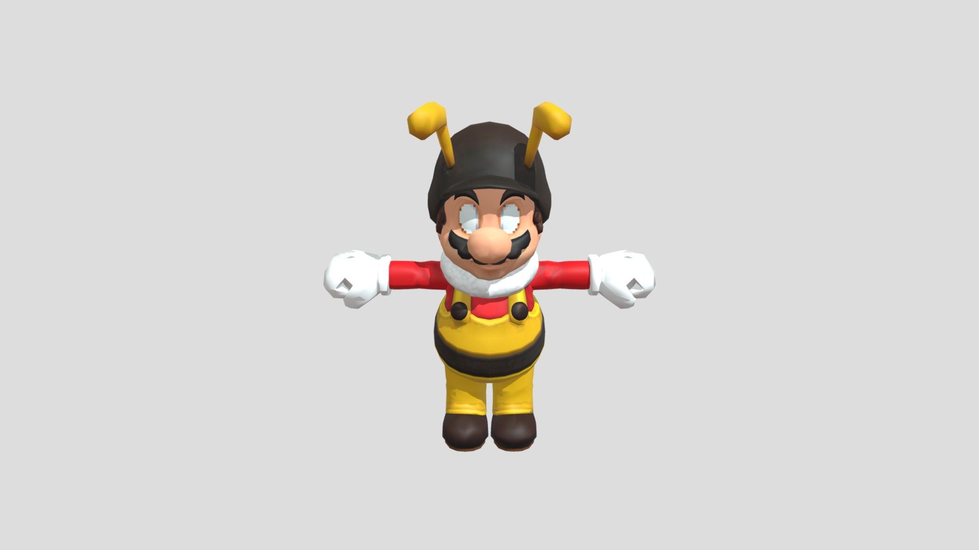 Bee Mario - Download Free 3D model by jedithmr [0e30b1e] - Sketchfab
