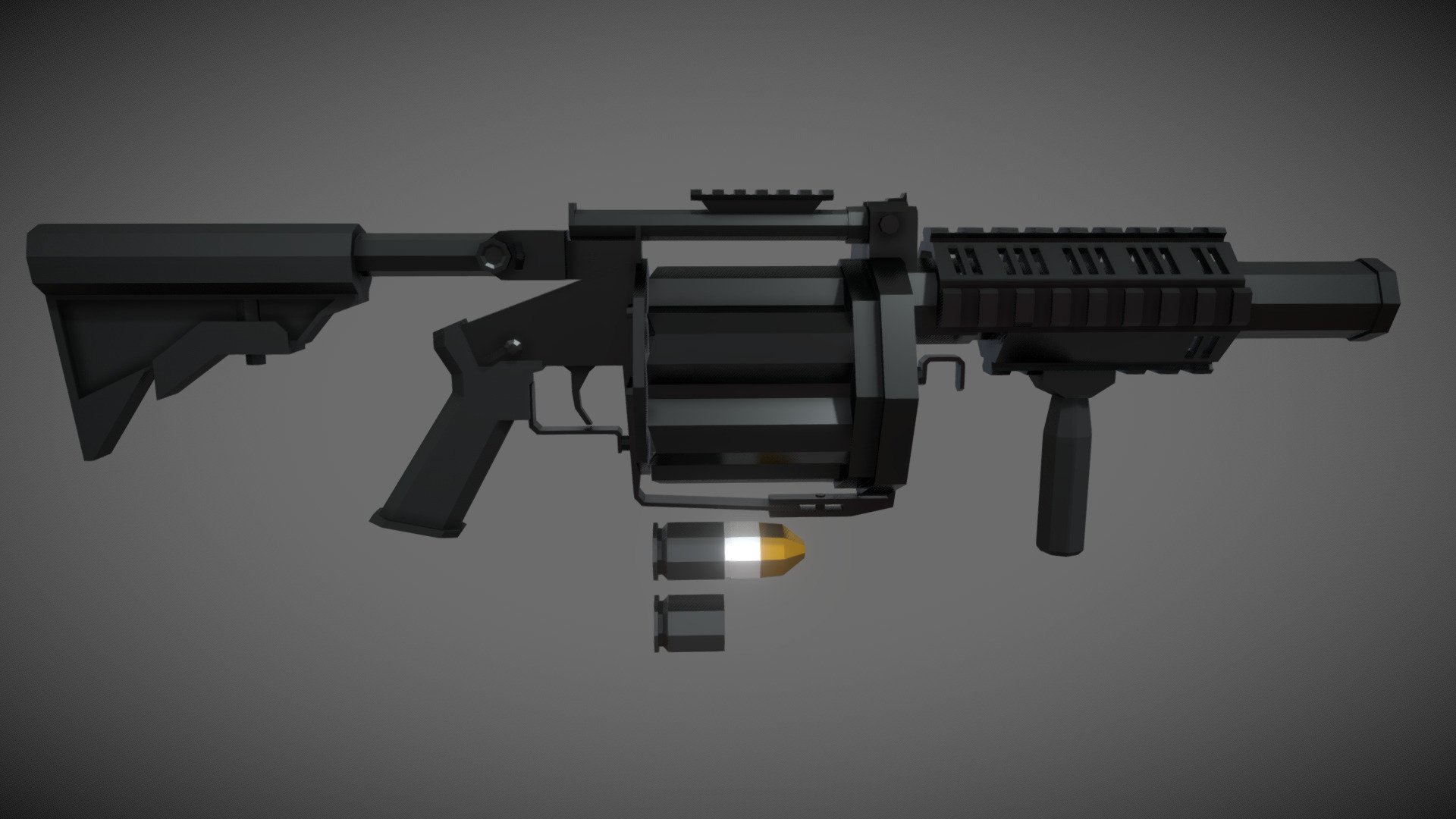 low-poly Milkor MGL - Download Free 3D model by D_U (@DU1701) [0e35ba0] - Sketchfab