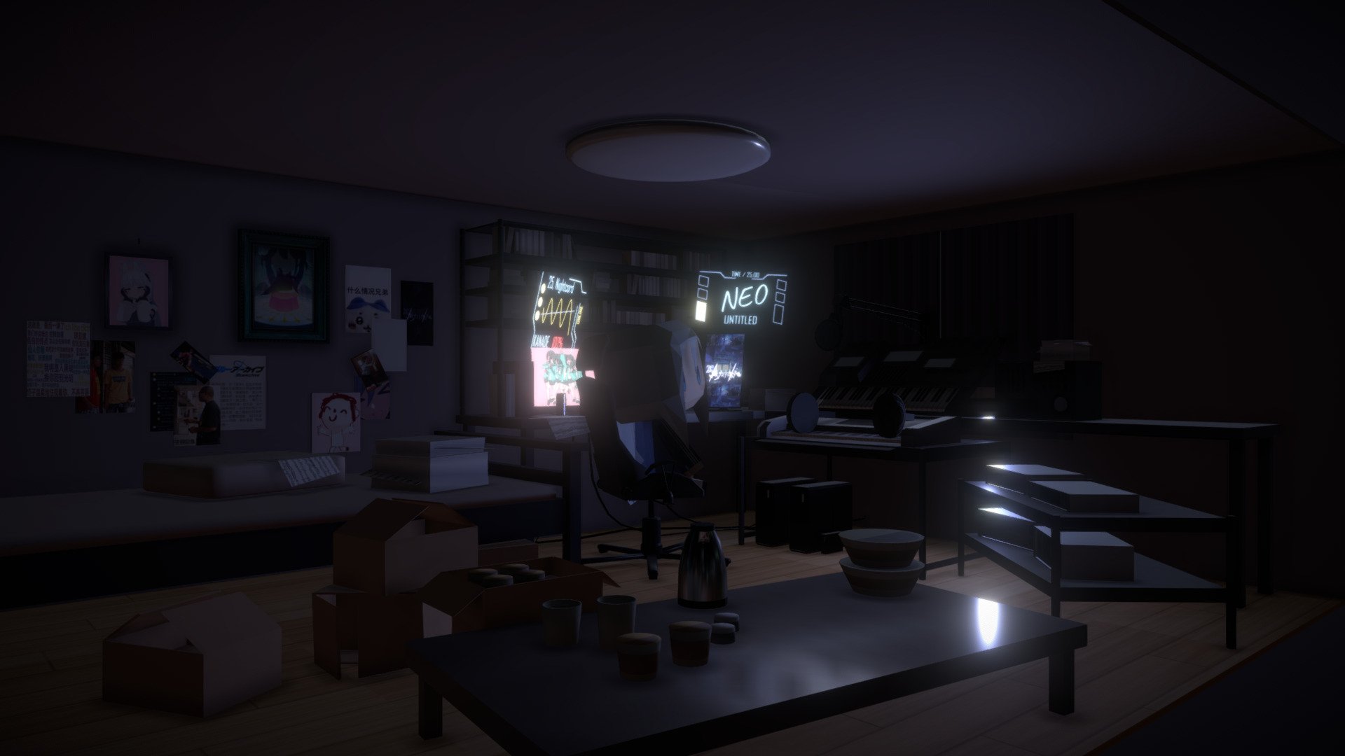 Kanade's room Animation - 3D model by Mi_kuNeko_ (@OrinatuMiku ...