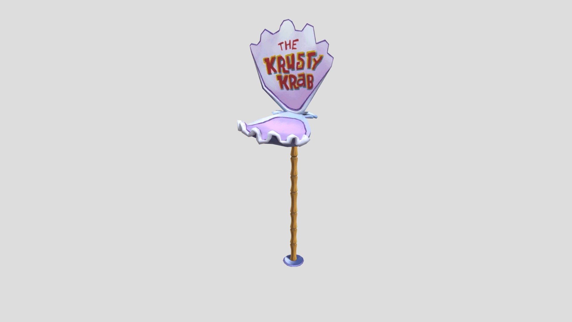 spongebob patty pursuit krusty krab sign - Download Free 3D model by ...