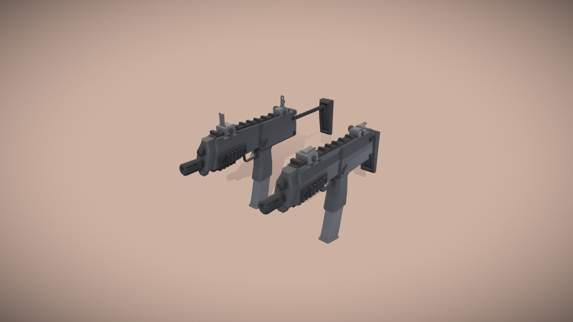 Lowpoly Style Mp7 3d Model By Lowpolyambitions [0e3f14b] Sketchfab