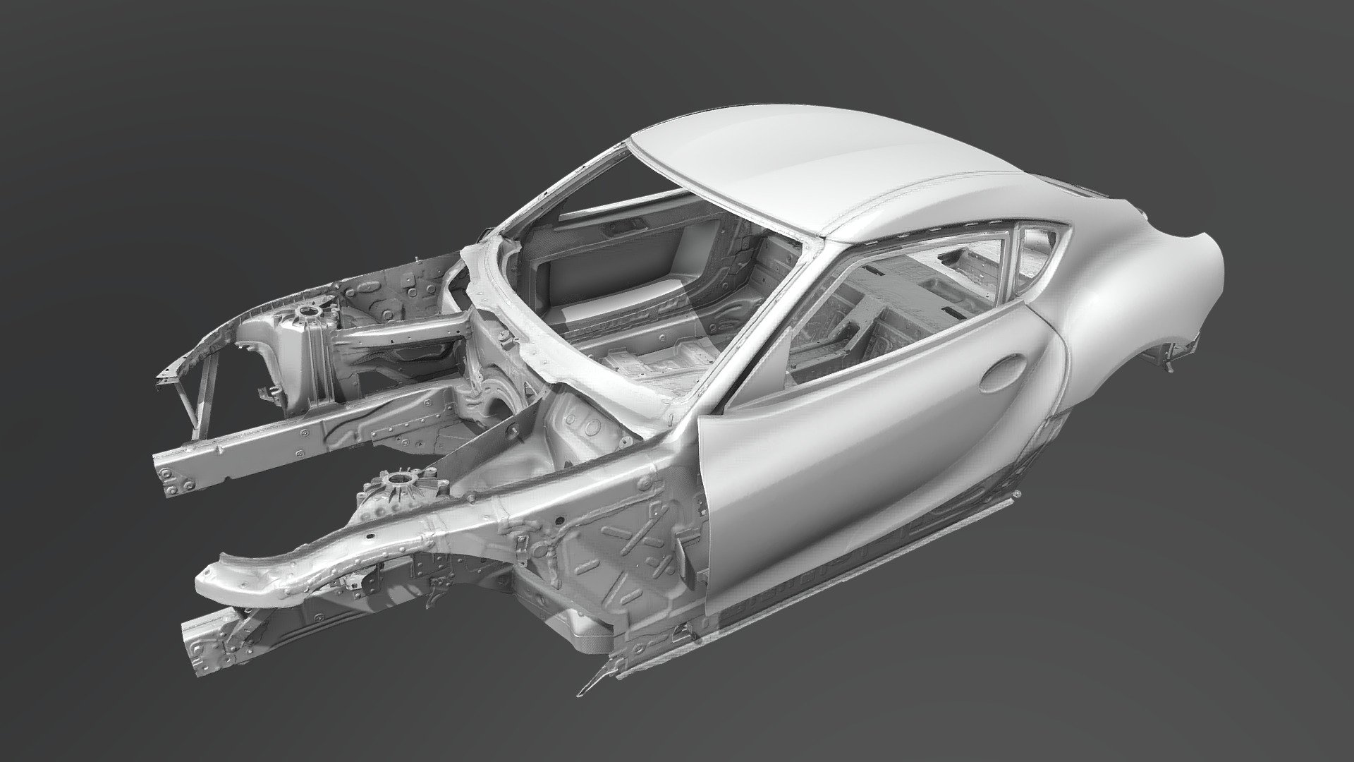 Toyota Supra MK5 A90 Body Chassis 3D Scan Buy Royalty Free 3D Model