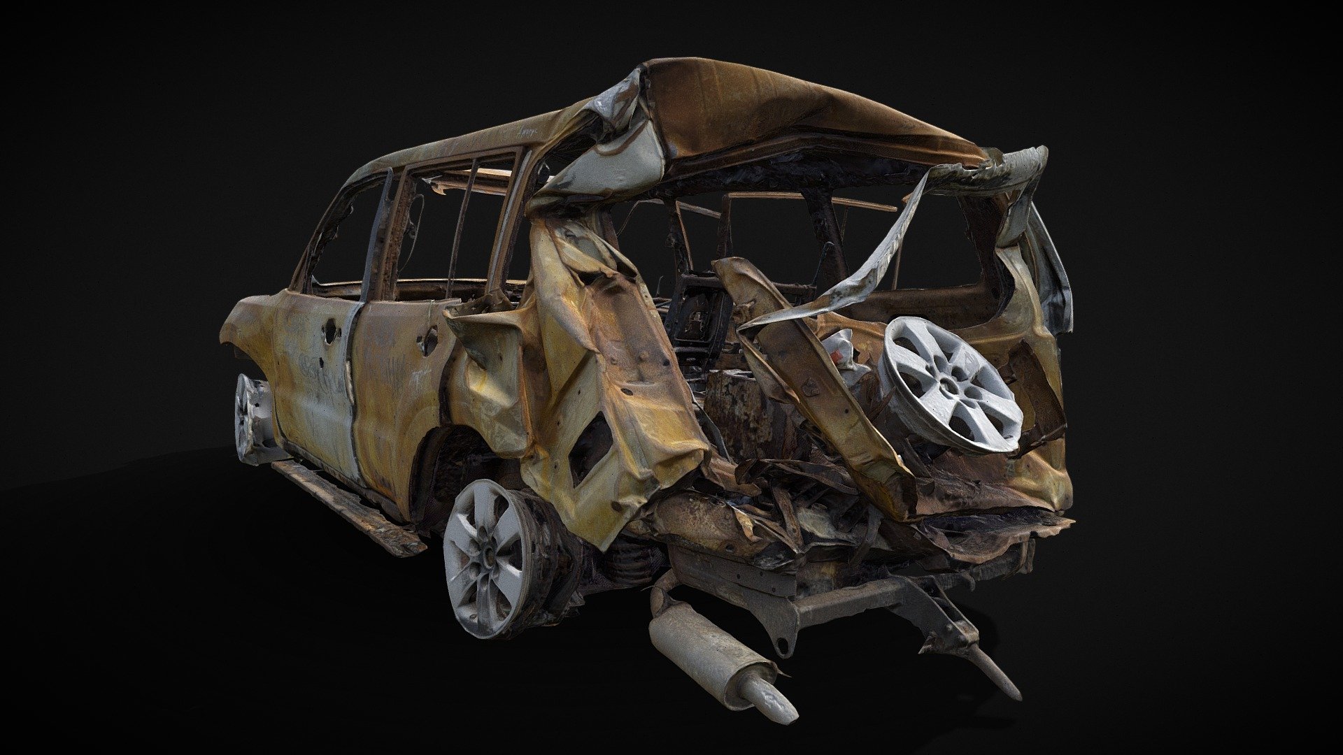 Russian burned jeep - 3D model by Ivanenko.PRO [0e4b753] - Sketchfab