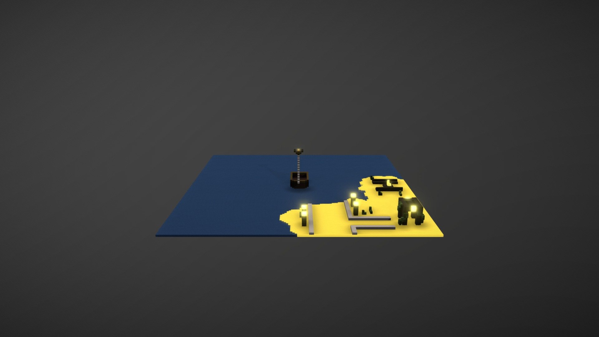 bateau 3d avec plage_vox - 3D model by nataliagb [0e51e8c] - Sketchfab