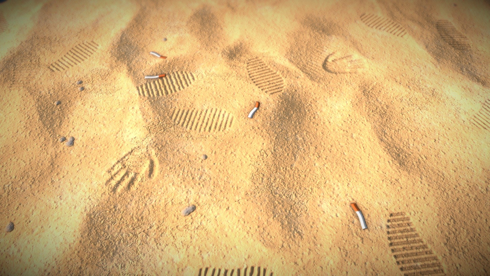 Sand With Handprints| Tile Texture - Download Free 3D model by CATholic ...