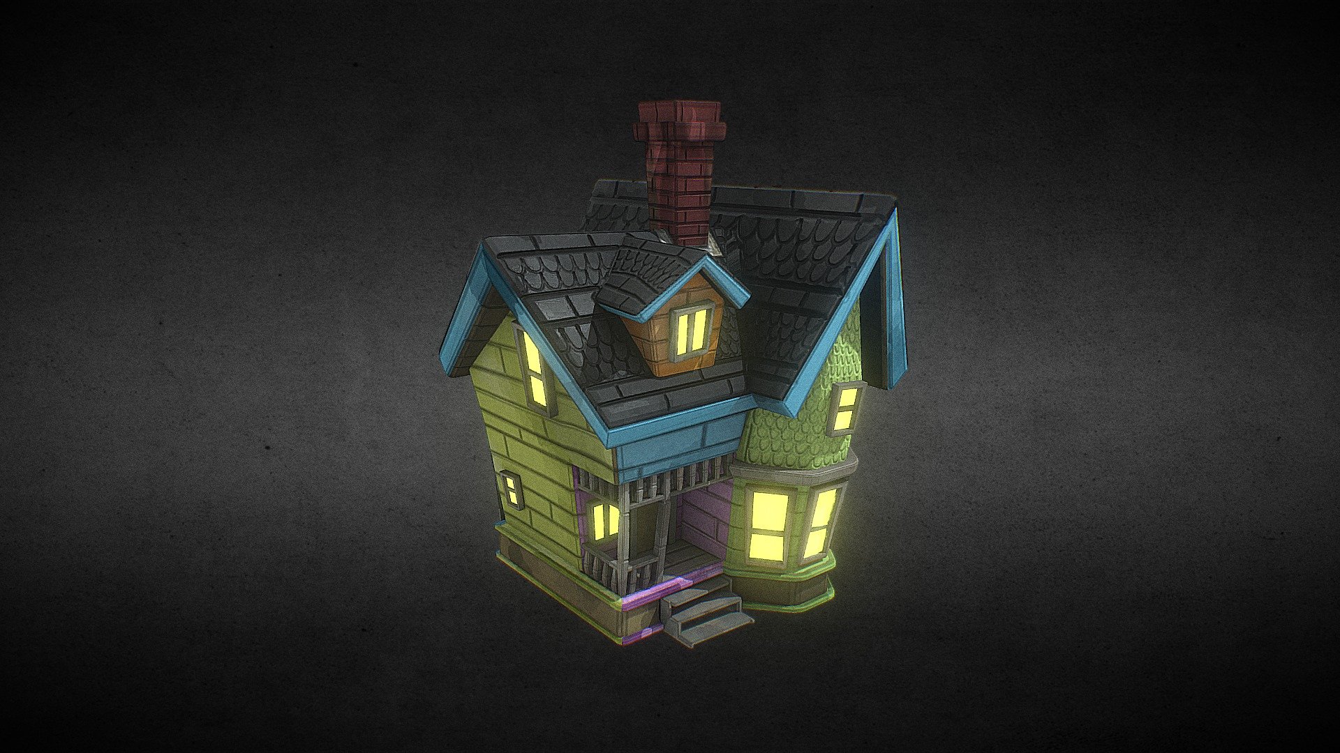 UP House Stylized - Download Free 3D model by Quesho (@Queshoo ...