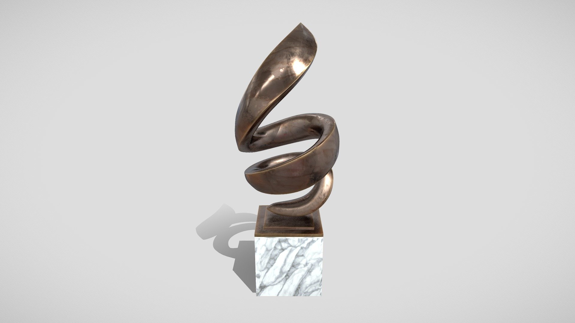 Modern Abstract Bronze Art Sculpture 19 - 3D model by gogoskilla ...