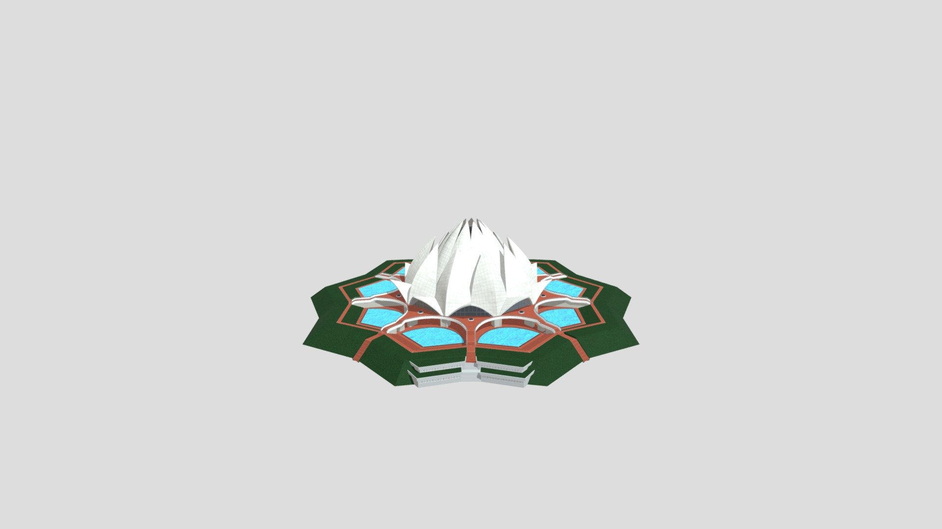 Lotus Temple - 3D model by ExtraVision [0e5d006] - Sketchfab