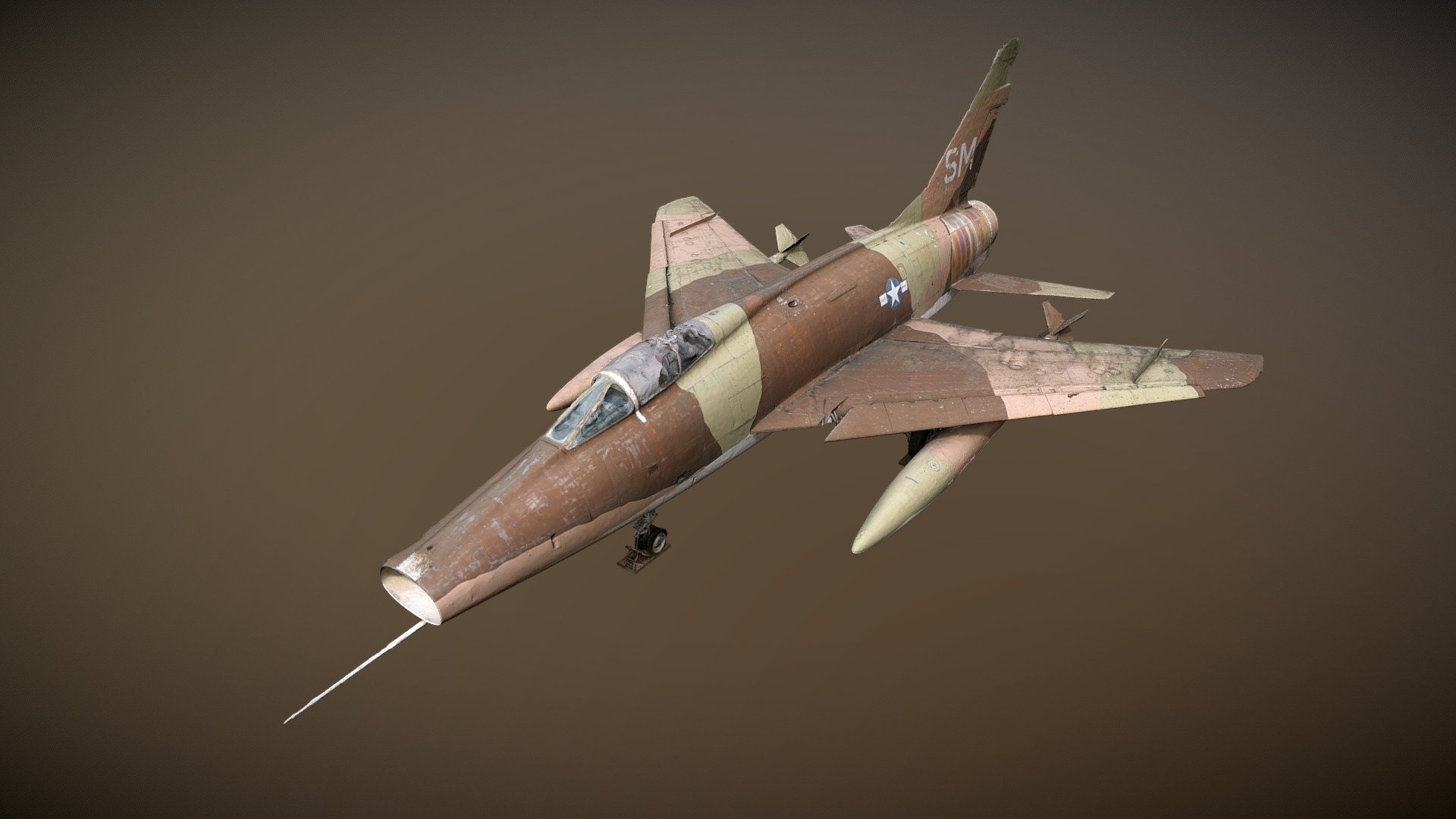 North American F-100 Super Sabre - Buy Royalty Free 3D model by ...