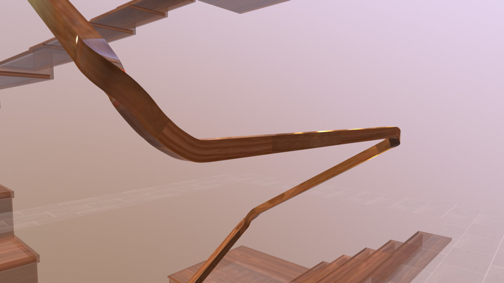 Continuous handrail - 3D model by 3D Software for Stair Design and ...