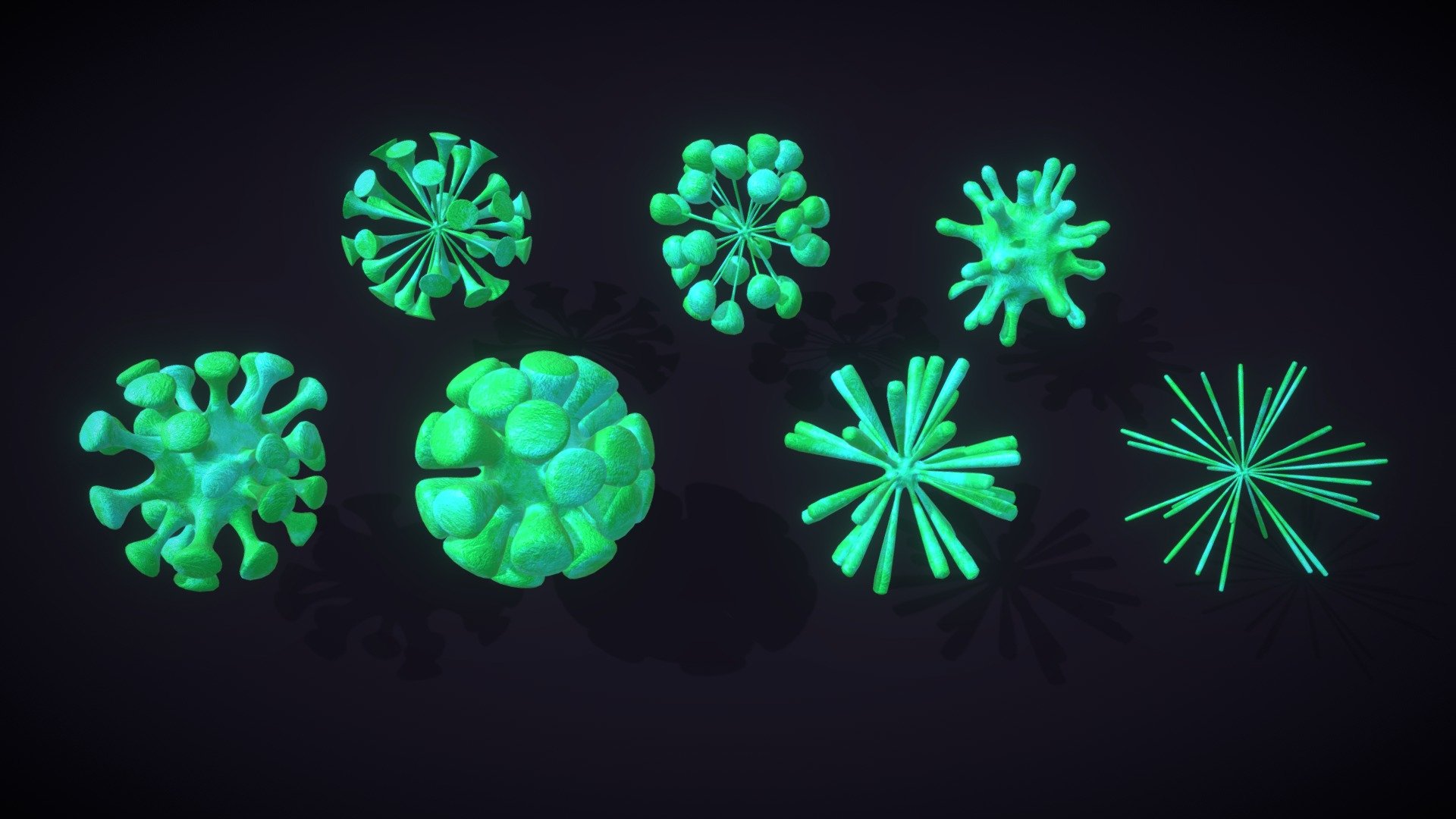 Animated Corona Viruses (Green) - Buy Royalty Free 3D model by SR ...