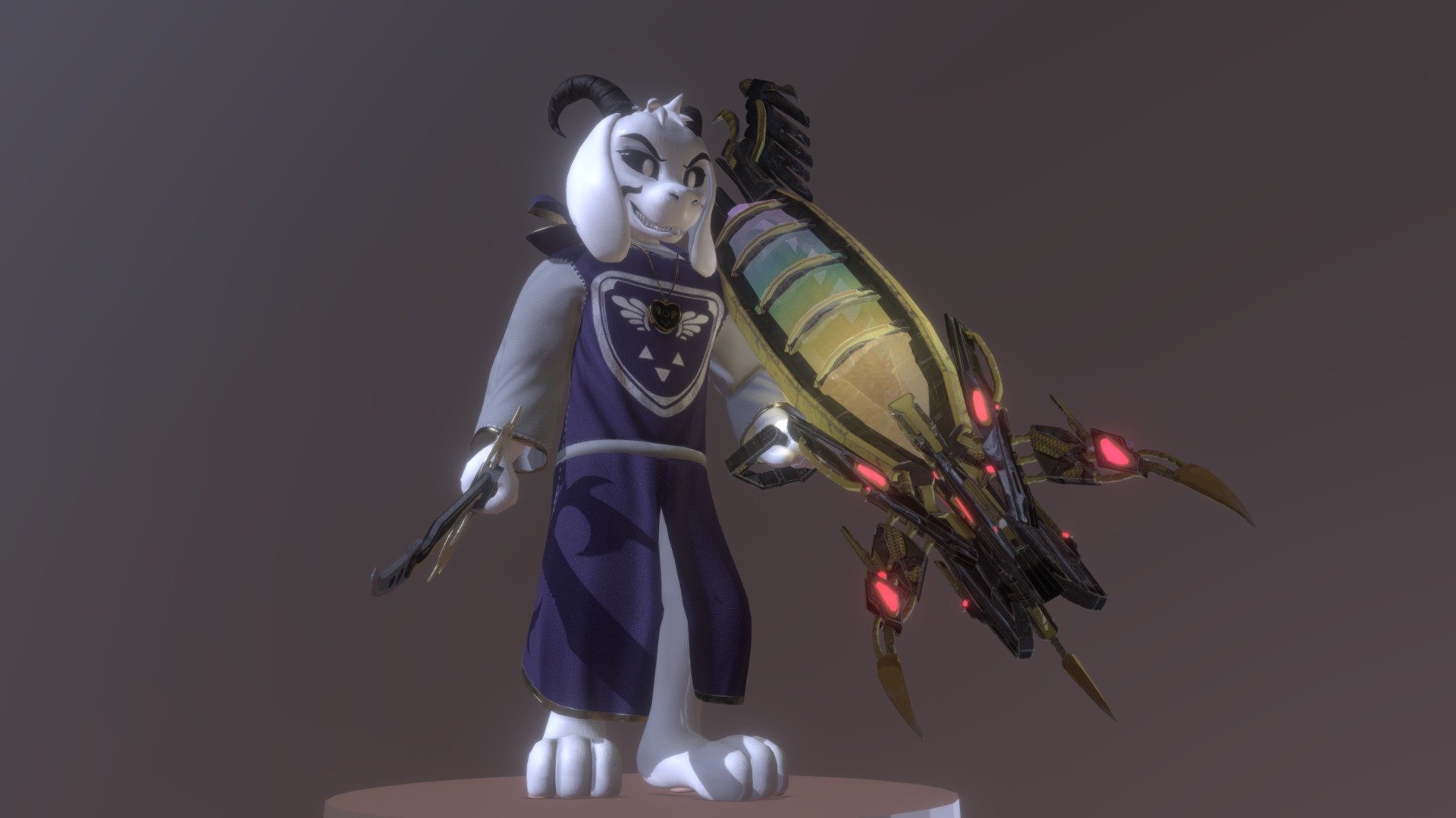 God Asriel Dreemurr - 3D model by r545n [0e6d48e] - Sketchfab