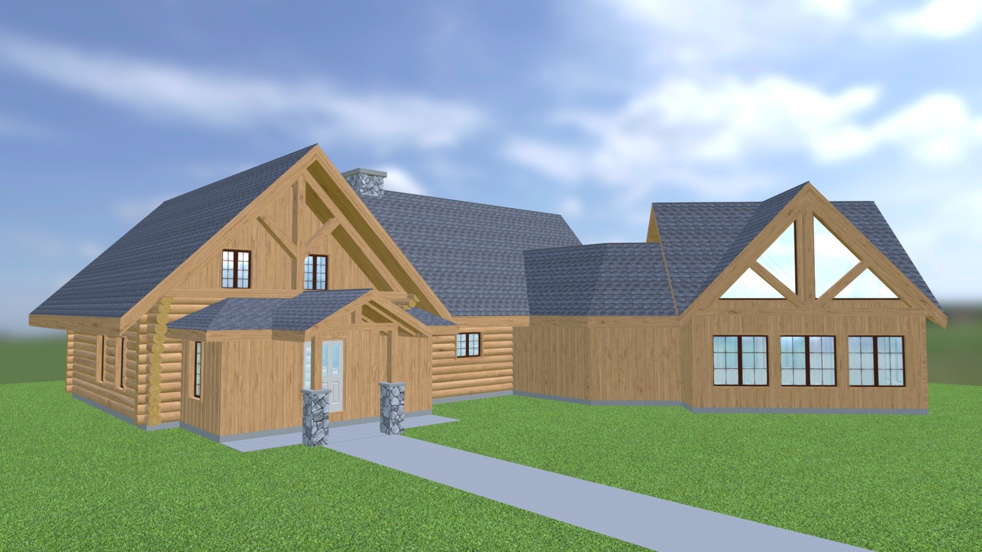 Hiller - 360 spin model of 3D house - 3D model by Render3DQuick ...