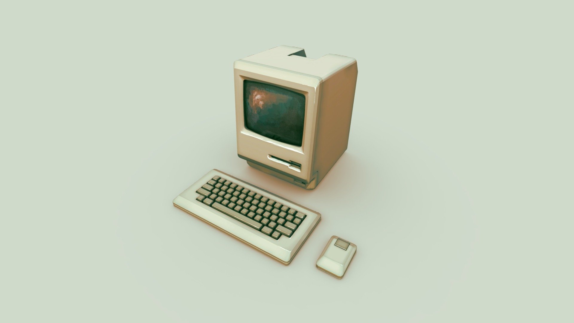 Apple Macintosh 128k - 3D model by zecheshirecat [0e7b94a] - Sketchfab