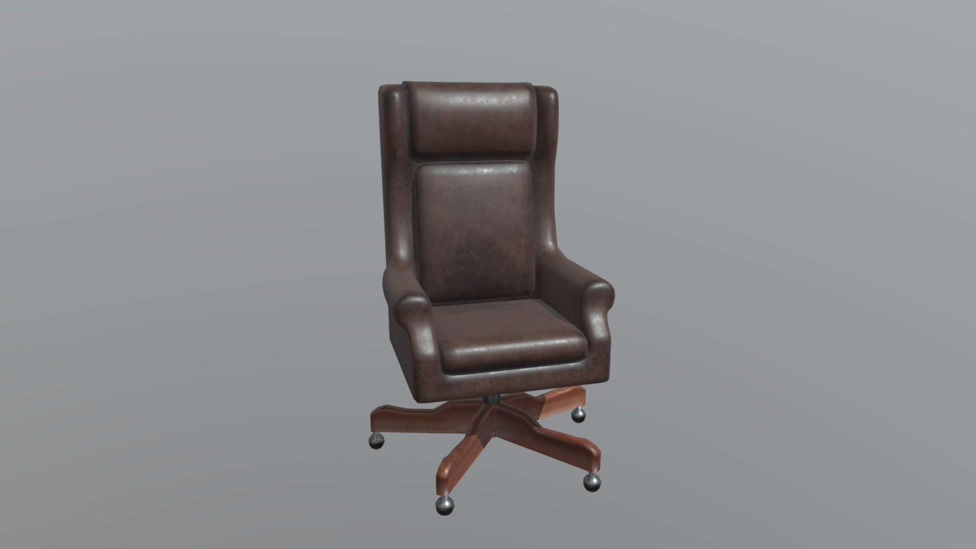 Vintage Office Leather Chair - Buy Royalty Free 3D model by mismeirart ...