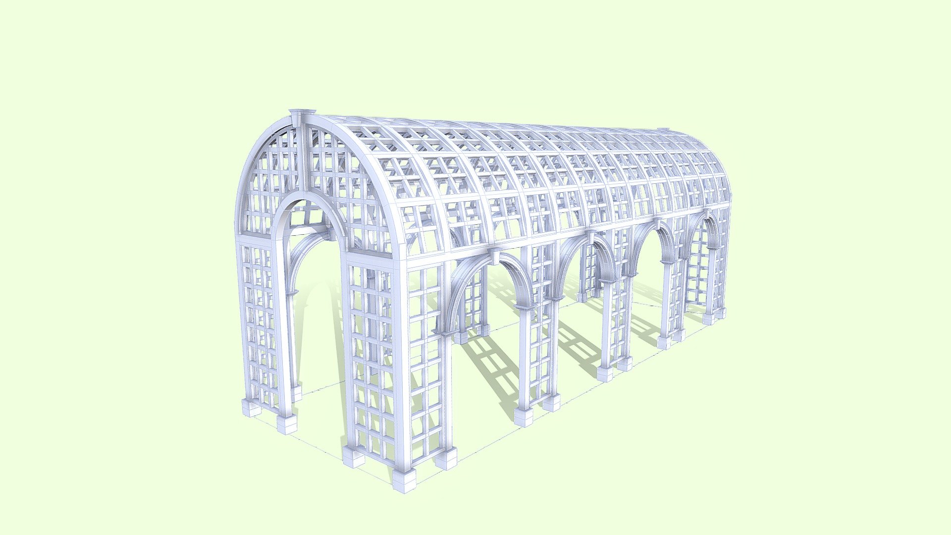 The Victorian Trellis 30 ft L x 10 ft W - 3D model by FR- Conceptual ...