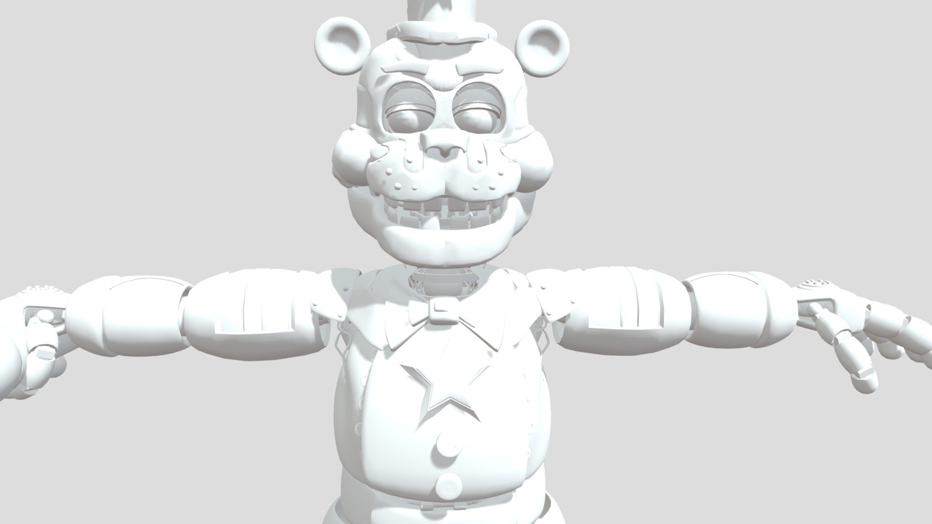 Rockstar Freddy By BunZai - Download Free 3D model by Broken down ...