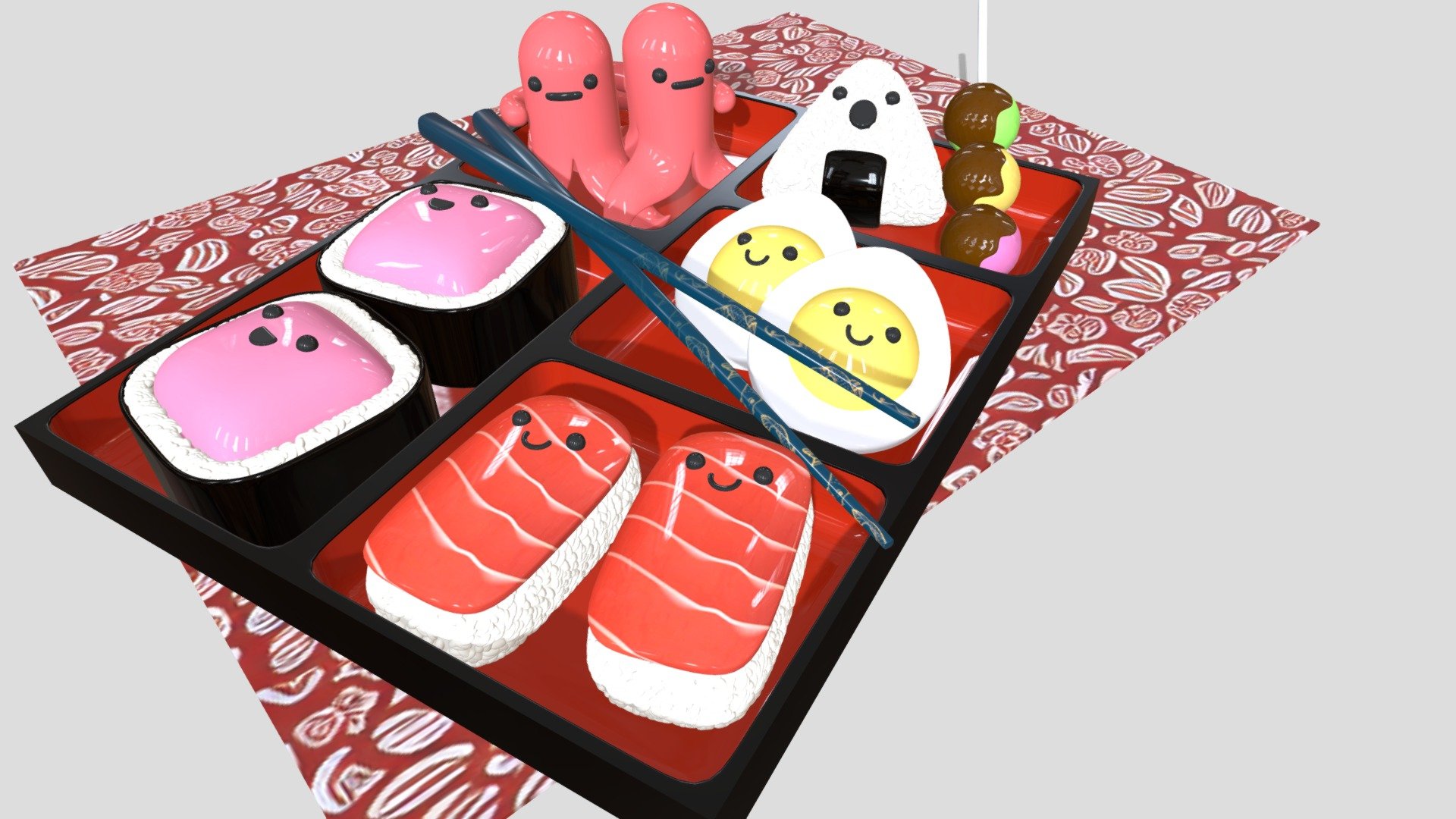 Bento Cute - 3D model by labrujasiete [0e83bc1] - Sketchfab