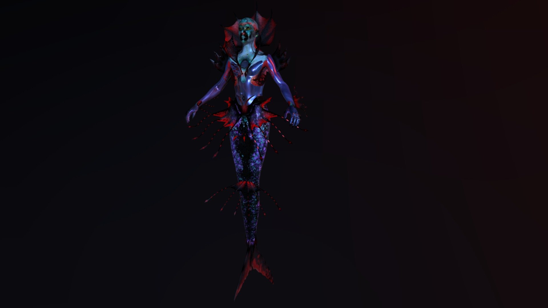 Shark Vampire Mermaid (WIP) - 3D model by Yimit [0e8a747] - Sketchfab