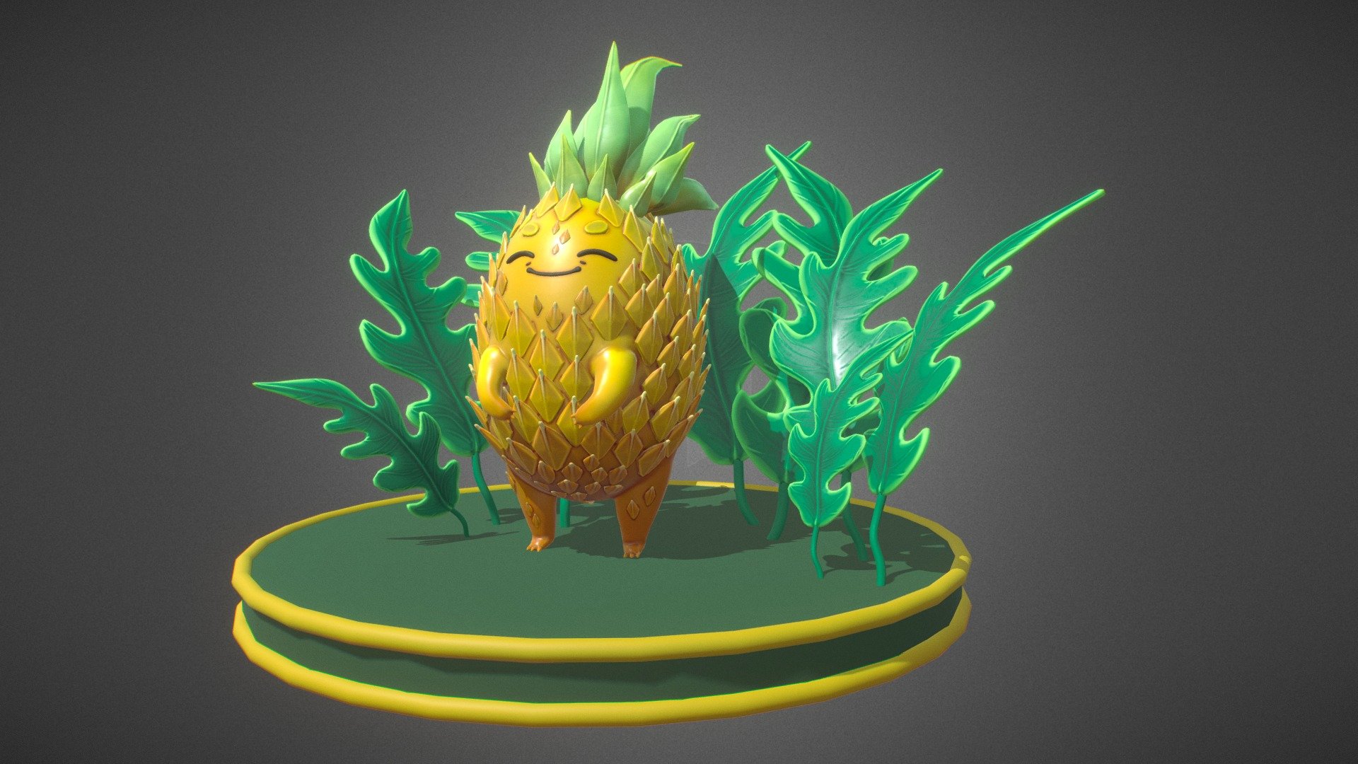 Stylized Pineapple - 3D model by roxana_moshashai [0e8c0fa] - Sketchfab