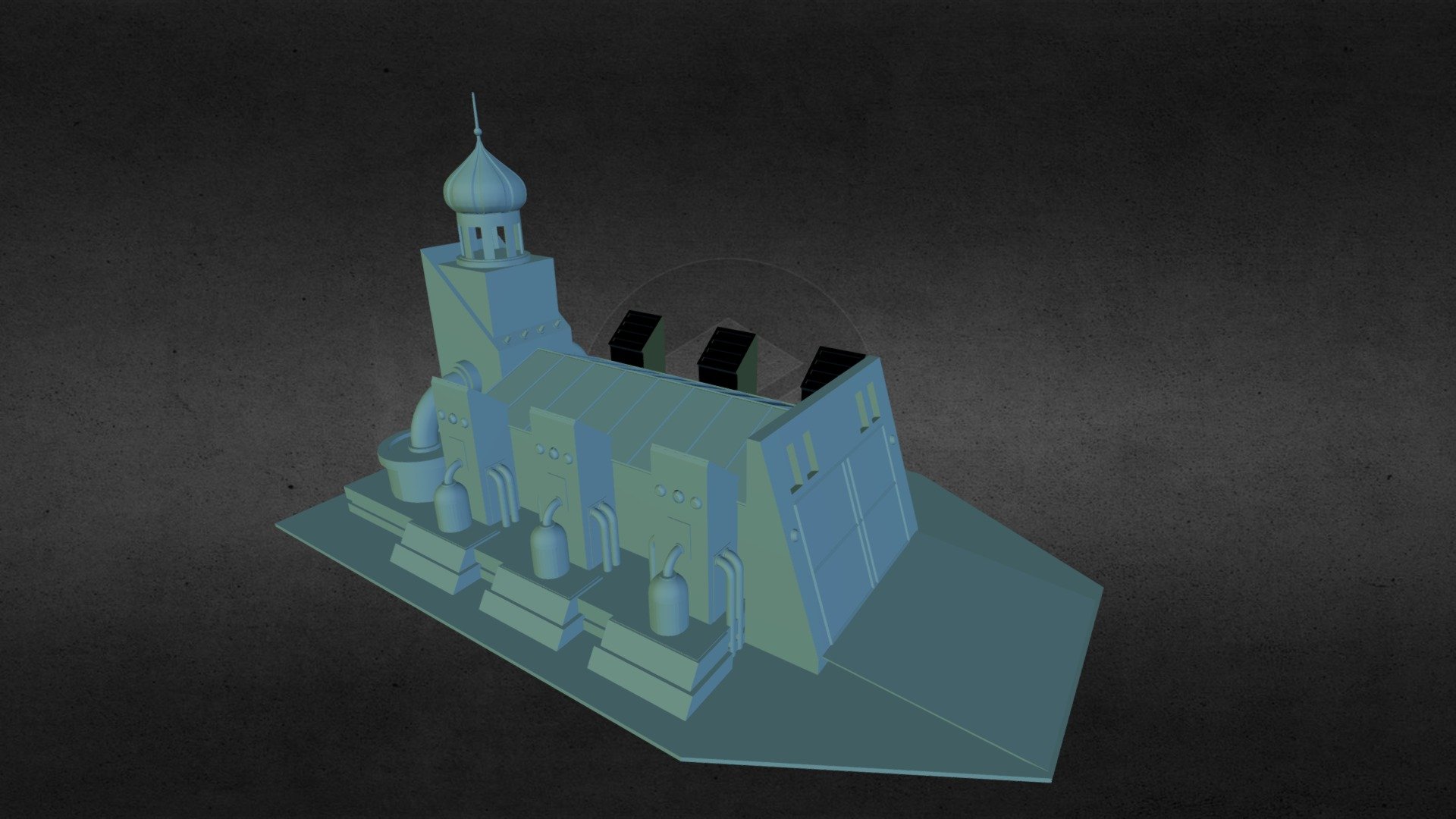 Soviet war factory - 3D model by hamamshady [0e8d2a9] - Sketchfab