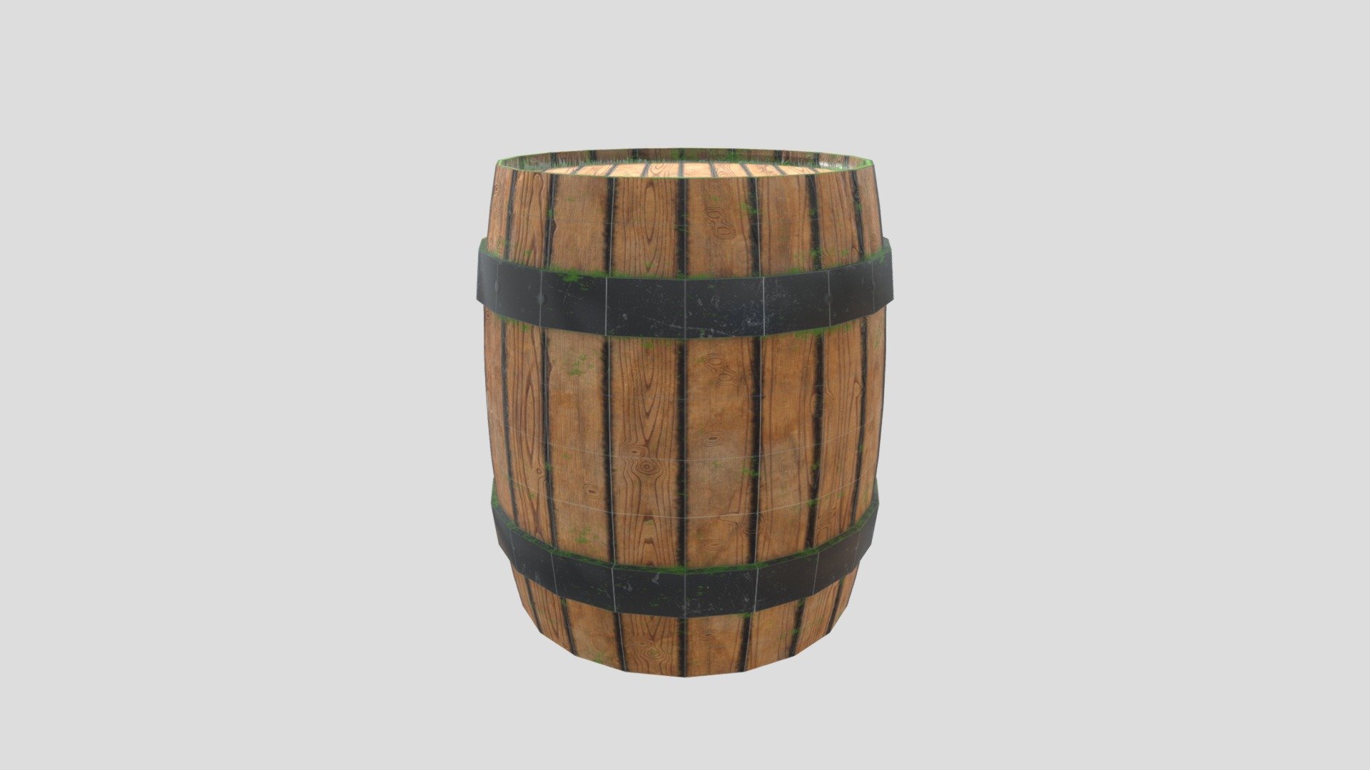 Wooden Barrel Textured - 3D model by golden (@charliewehurd) [0e8d336 ...