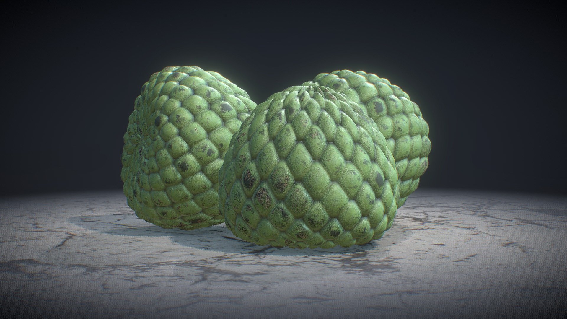 Custard Apple Buy Royalty Free 3D Model By KHS CGI Keerthanhsathya