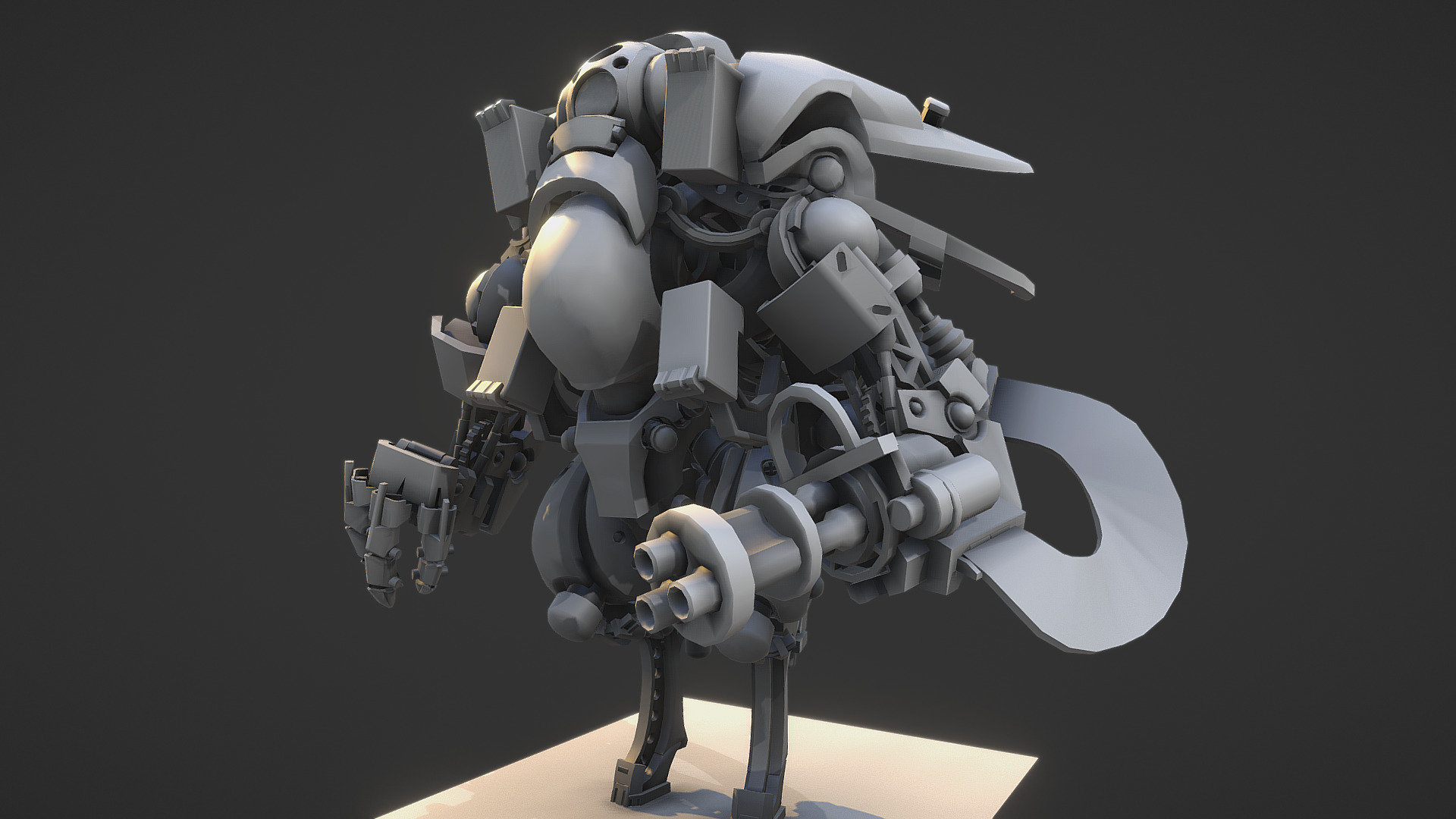 Mech V02 - 3D model by Constructidecepticon [0e90d95] - Sketchfab