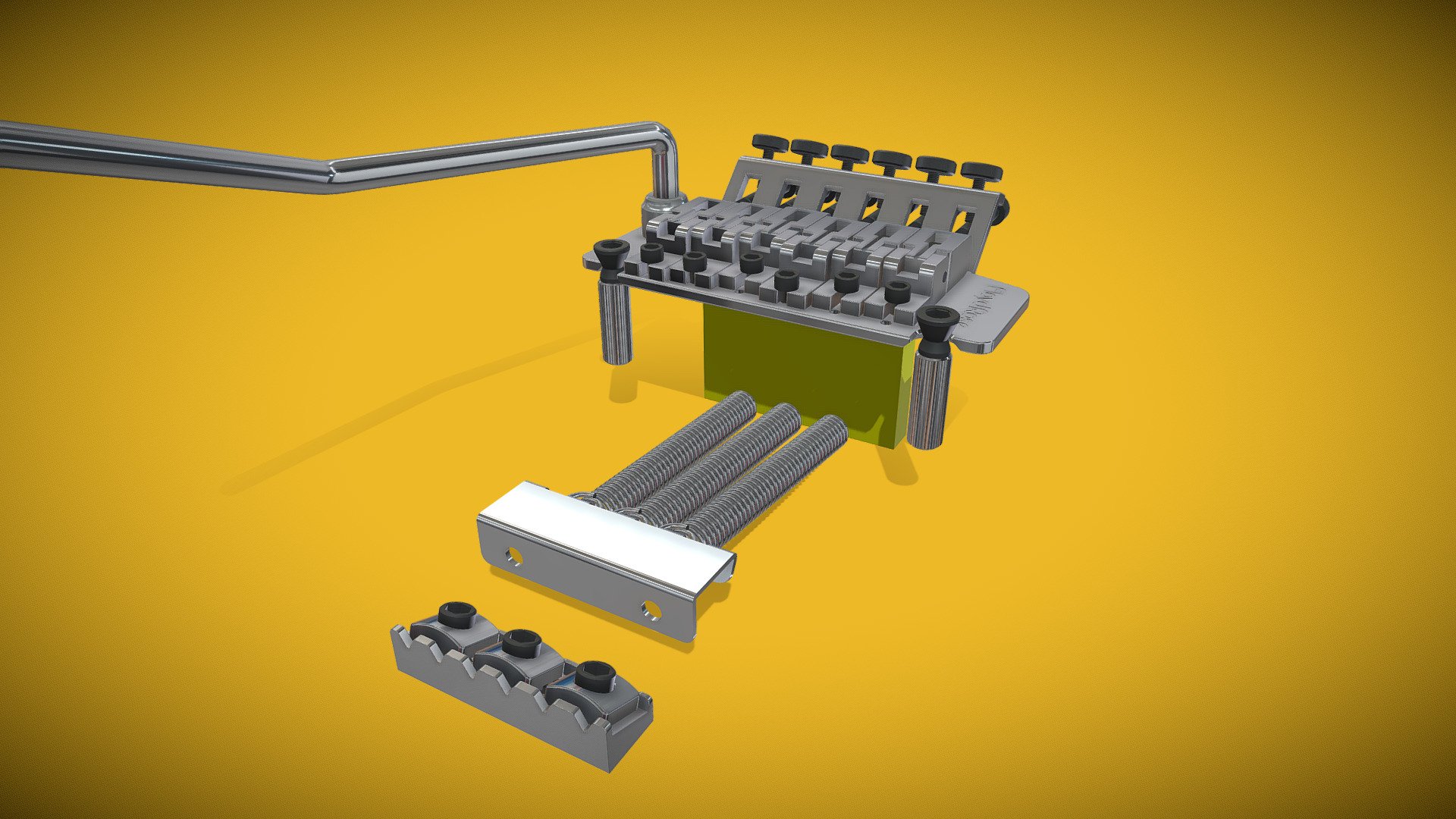 Floyd Rose tremolo bridge - Buy Royalty Free 3D model by COSEDIMARCO ...