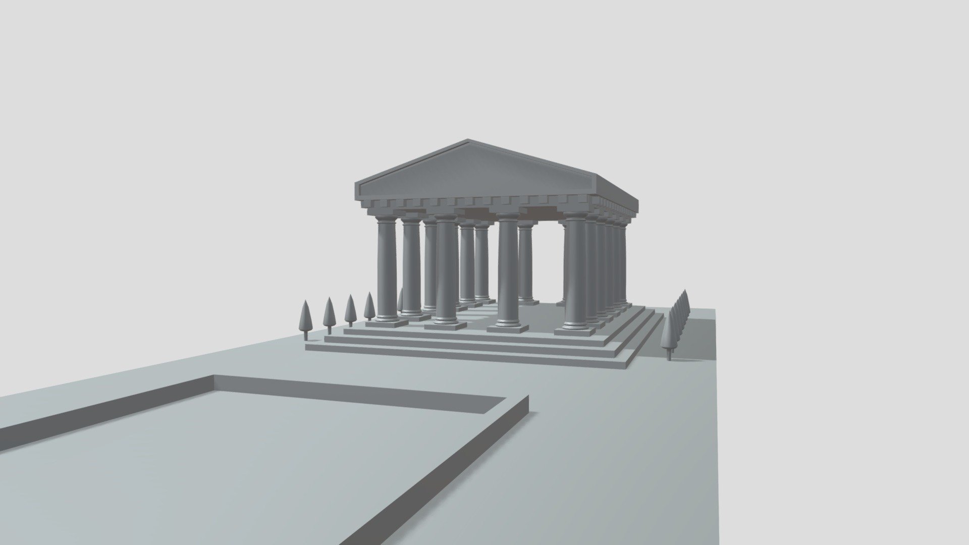 Ancient Greek temple - Download Free 3D model by Yuechen Bai (@ycbennybai) [0e9a418] - Sketchfab