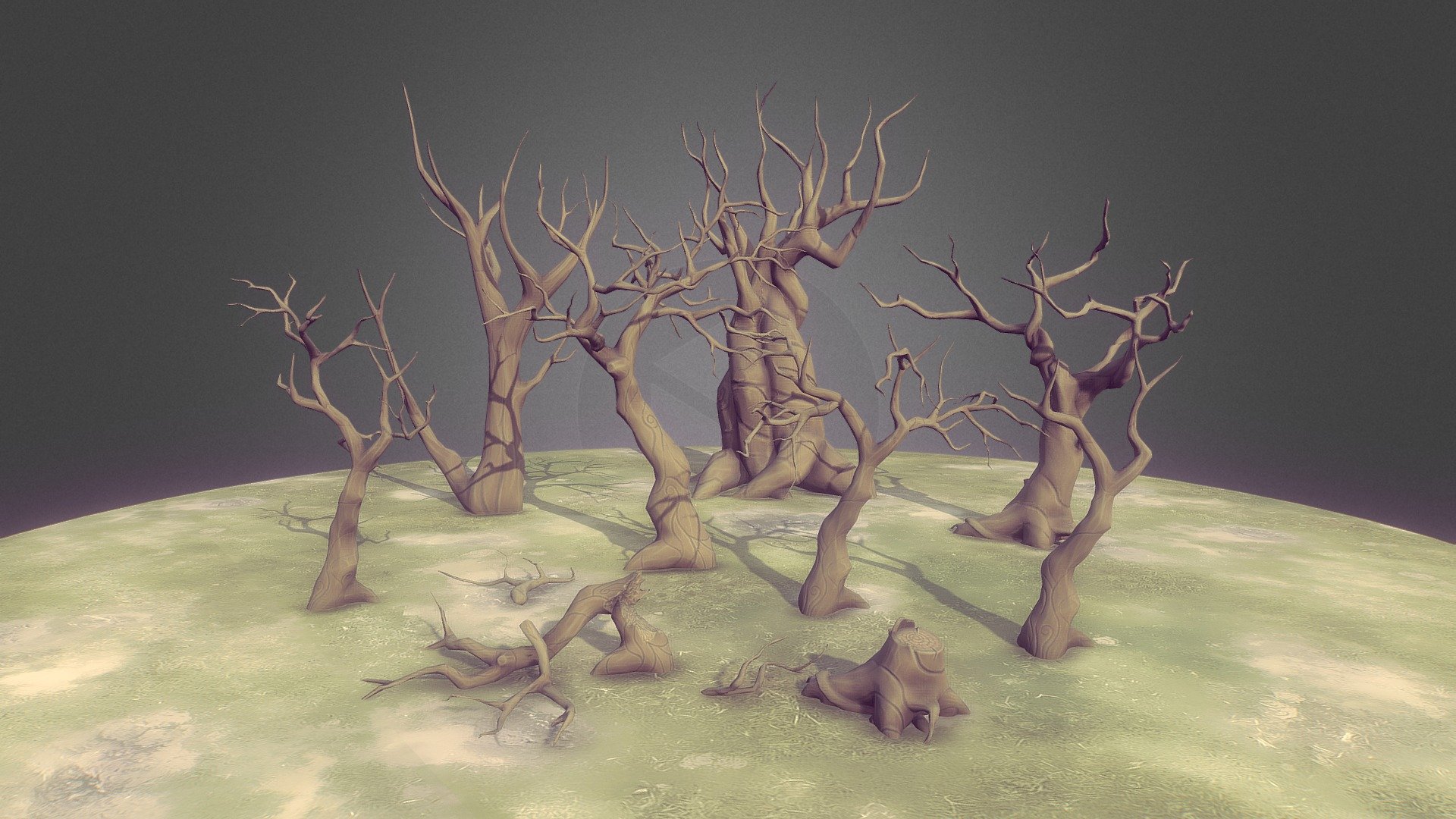 Stylized Tree Pack ( Dead ) - Buy Royalty Free 3D model by HenryK (@rmxskdh) [0e9ad97 ...